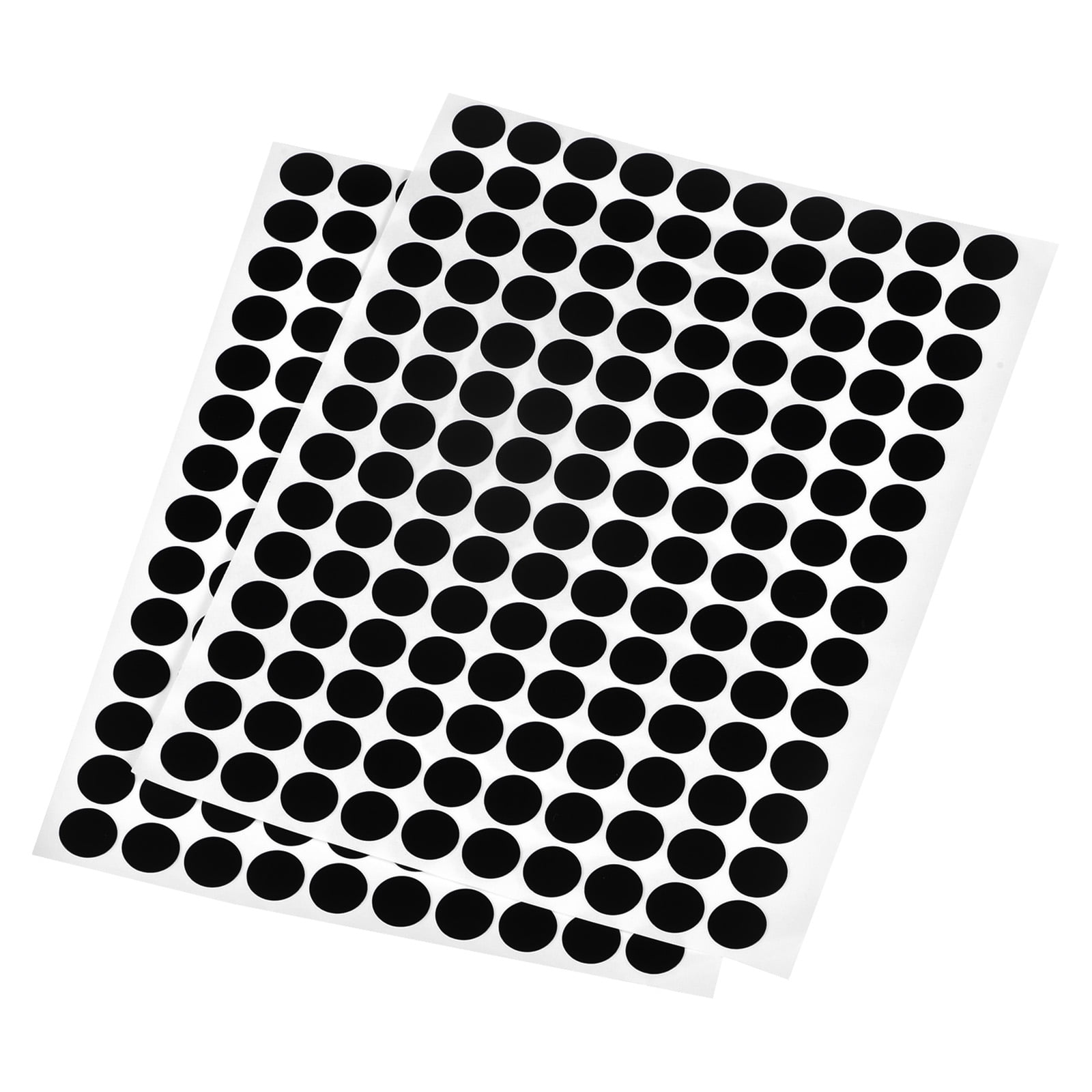 Uxcell 12mm Dia Self Adhesive Screw Hole Cover Stickers Black 4 Sheet ...