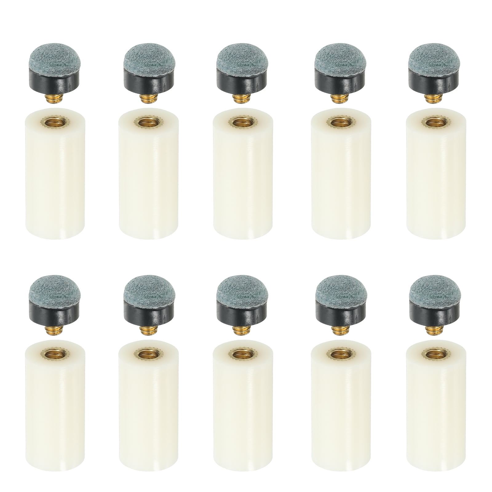 Uxcell 12mm Dia Screwing Billiard Pool Cue Tips with Cue Stick Ferrules ...