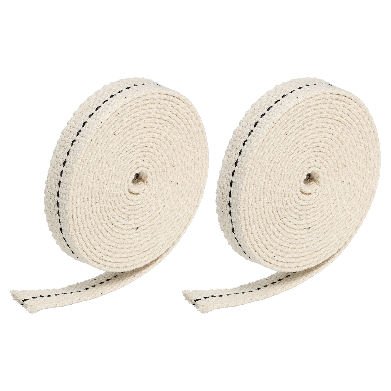 Uxcell 12mm Flat Wide 2 Meter/6.5Ft Long Cotton Oil Lamp Wick with ...