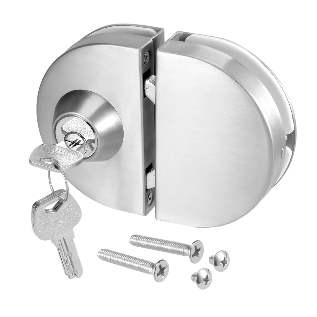 Uxcell 12mm Glass to Glass Door Latch Lock Stainless Steel Brushed ...