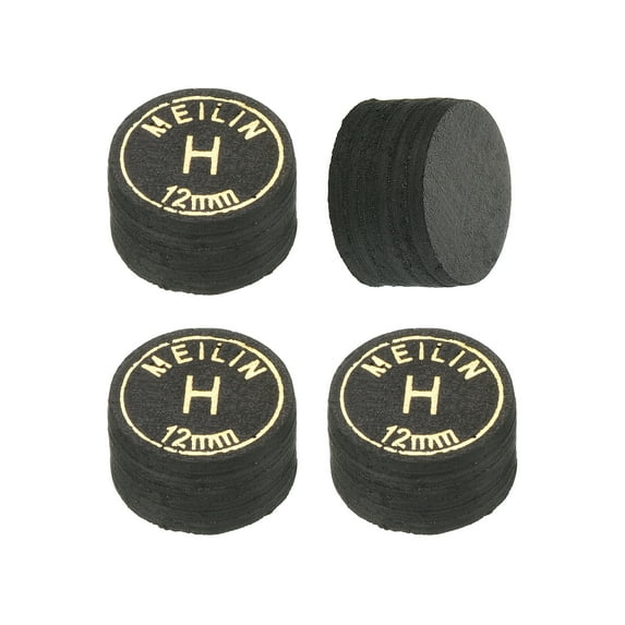 Uxcell 12mm Glue on Laminated Hard Pool Billiard Stick Cue Tips, Black ...