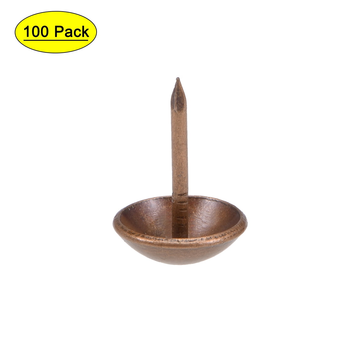 Uxcell 12mm Head Dia Copper Tone Push Pin Nails Tacks 100 Pack ...