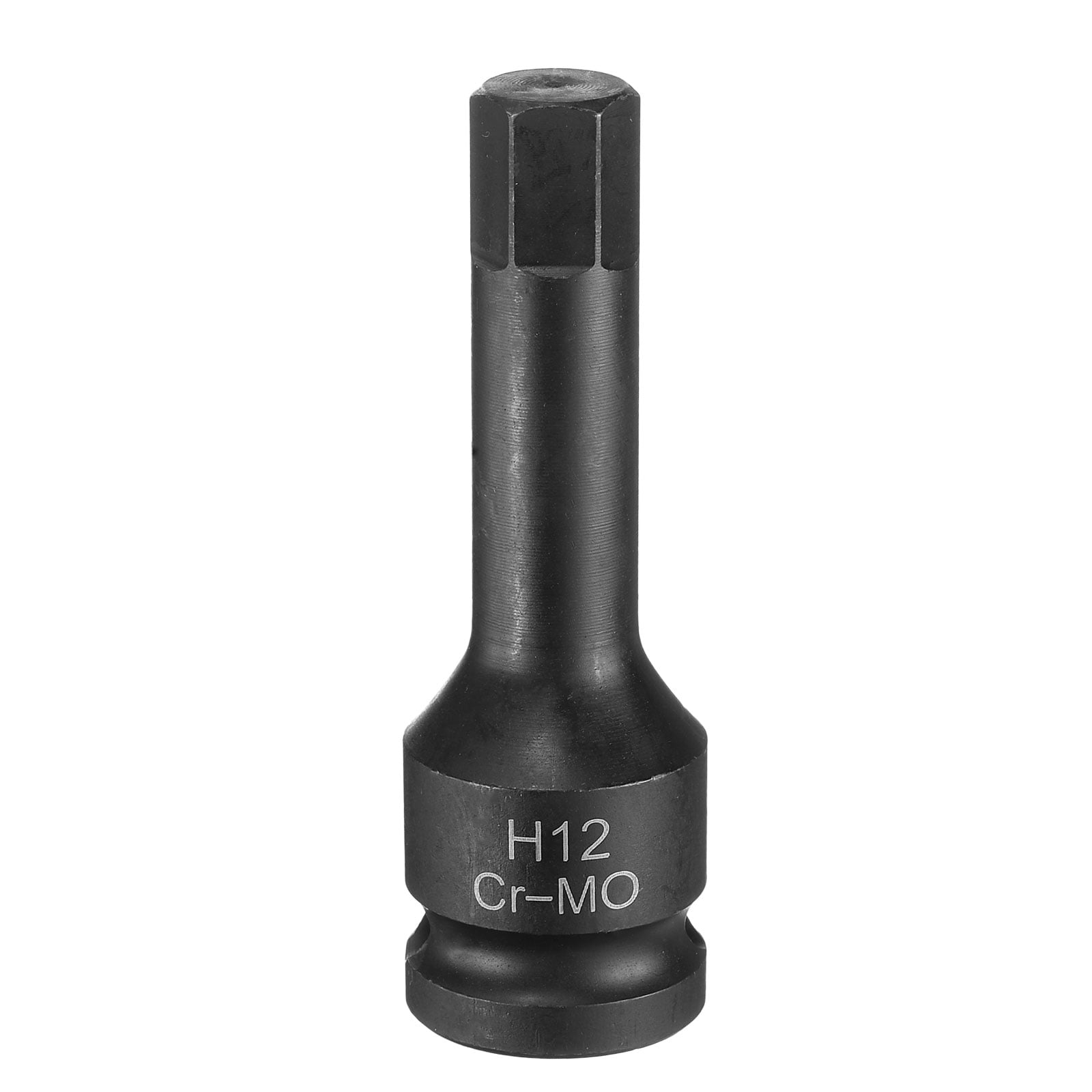 Uxcell 12mm Hex Impact Bit Socket H12 1/2 CR-MO Steel Phosphate Black ...