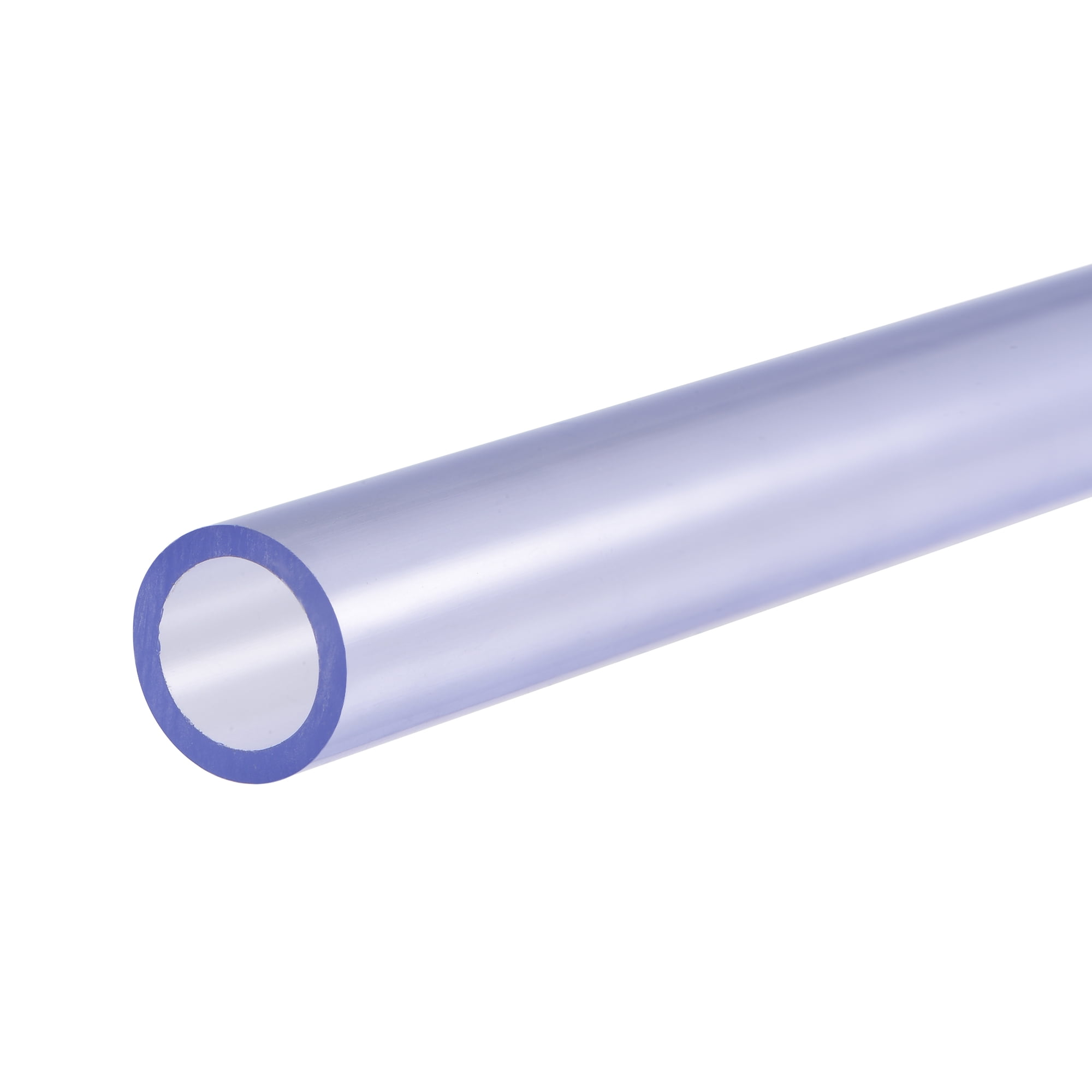 Uxcell 12mm ID 16mm OD 0.3 m Transparent Blue PVC Rigid Round Pipe High ...