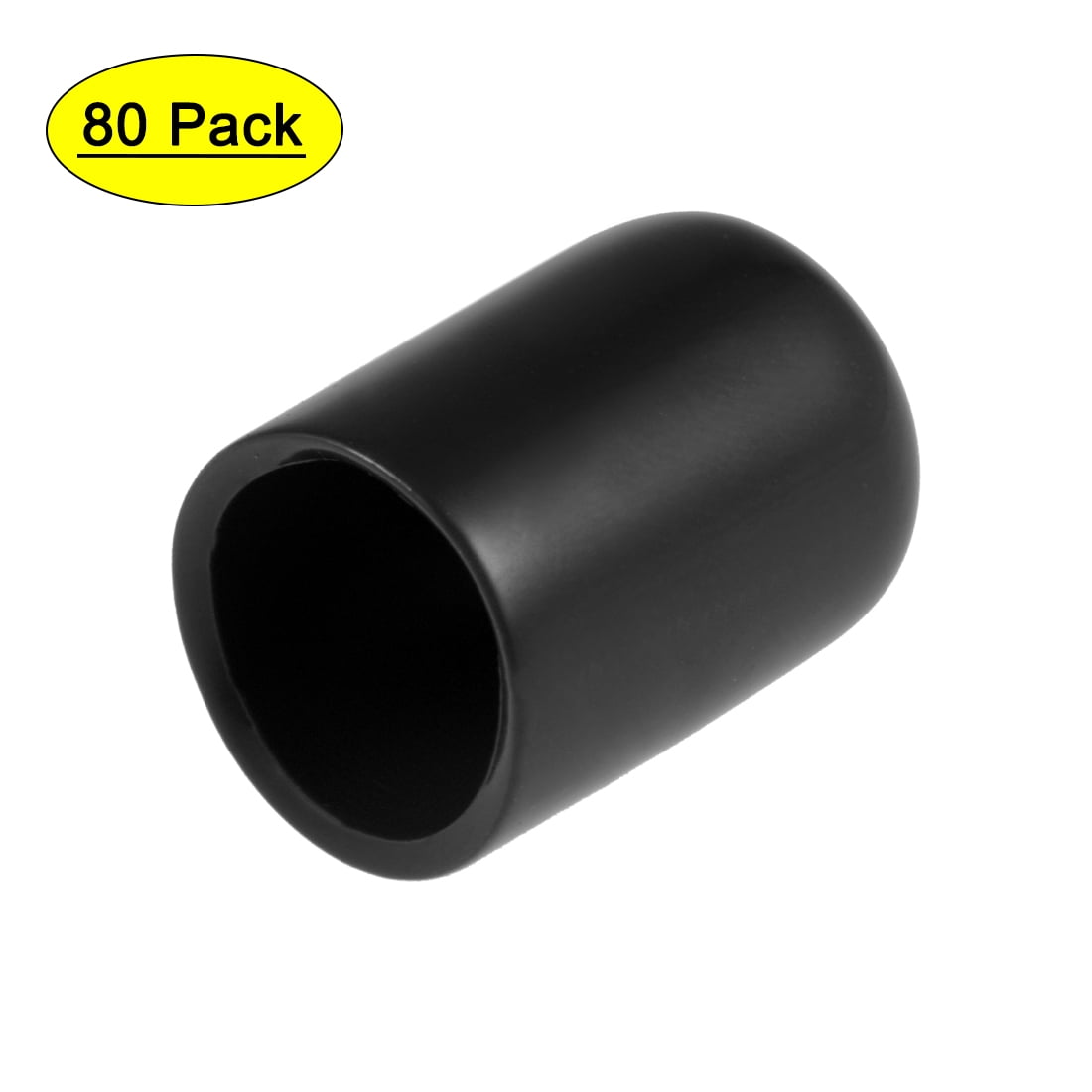 Uxcell 12mm ID Black Screw Thread Protectors Vinyl End Caps 80 Pack ...