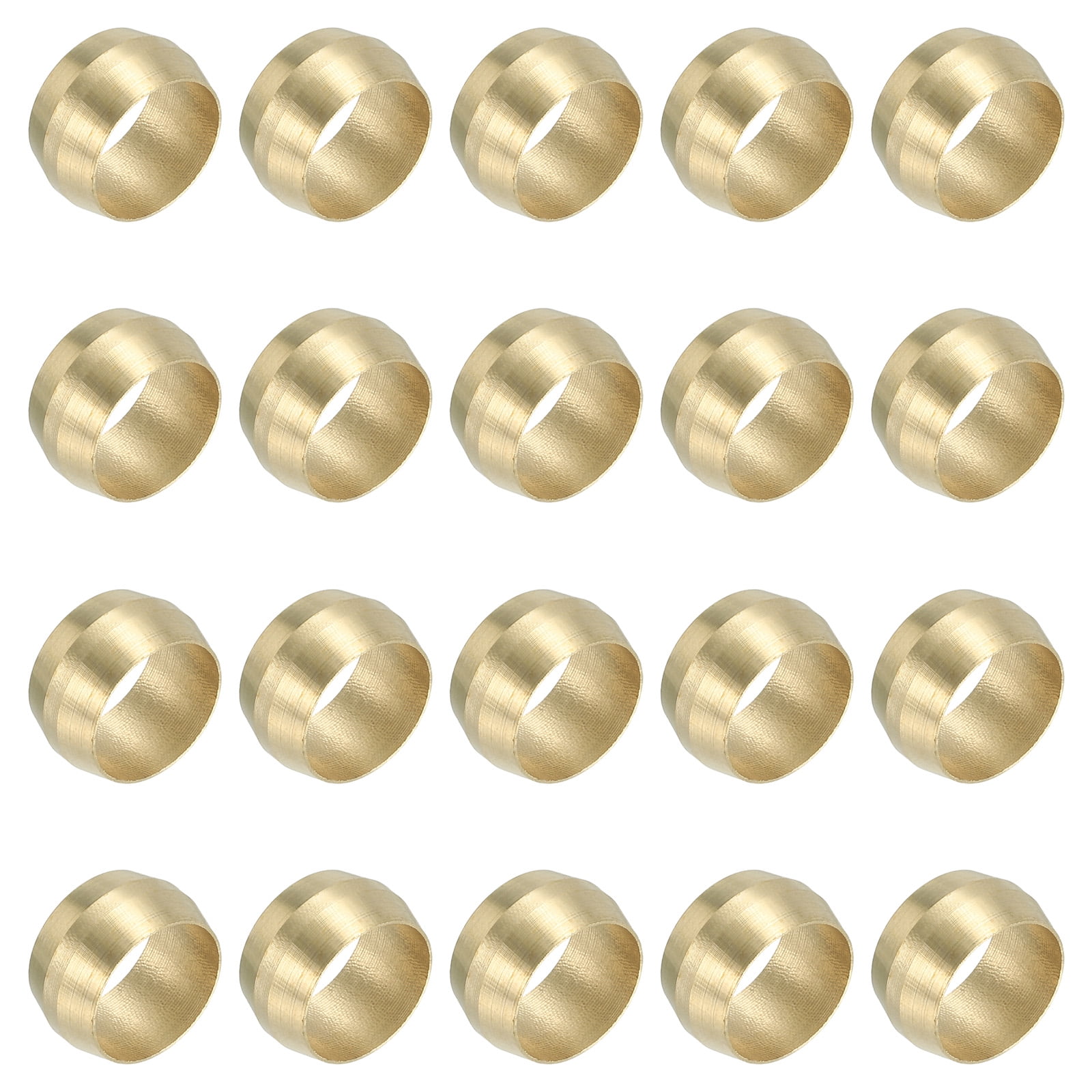 Uxcell 12mm ID Brass Compression Sleeve Ferrules, Brass Compression ...