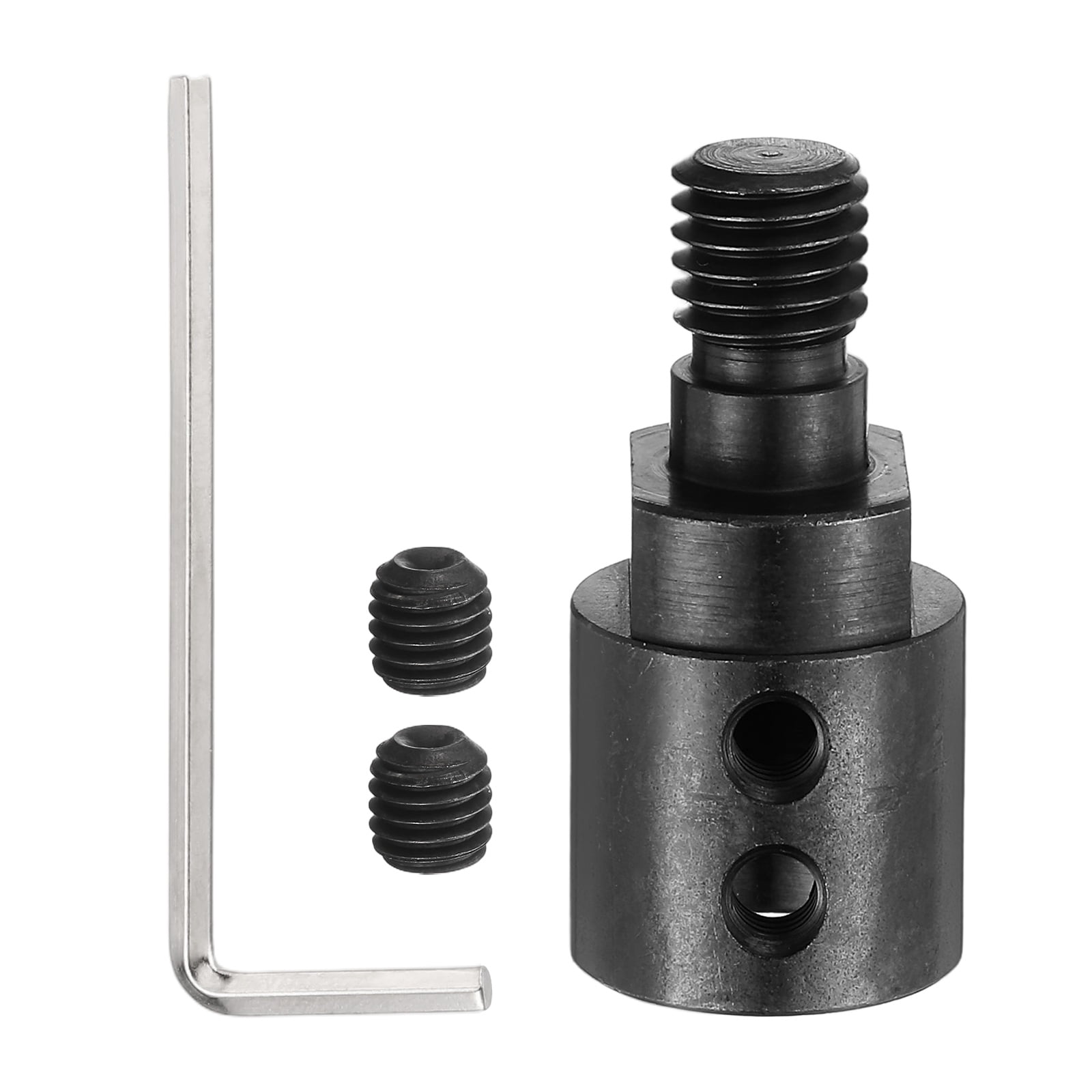 Uxcell 12mm to M10 Motor Arbor Shaft in 1045 Steel, with Set Screws and ...