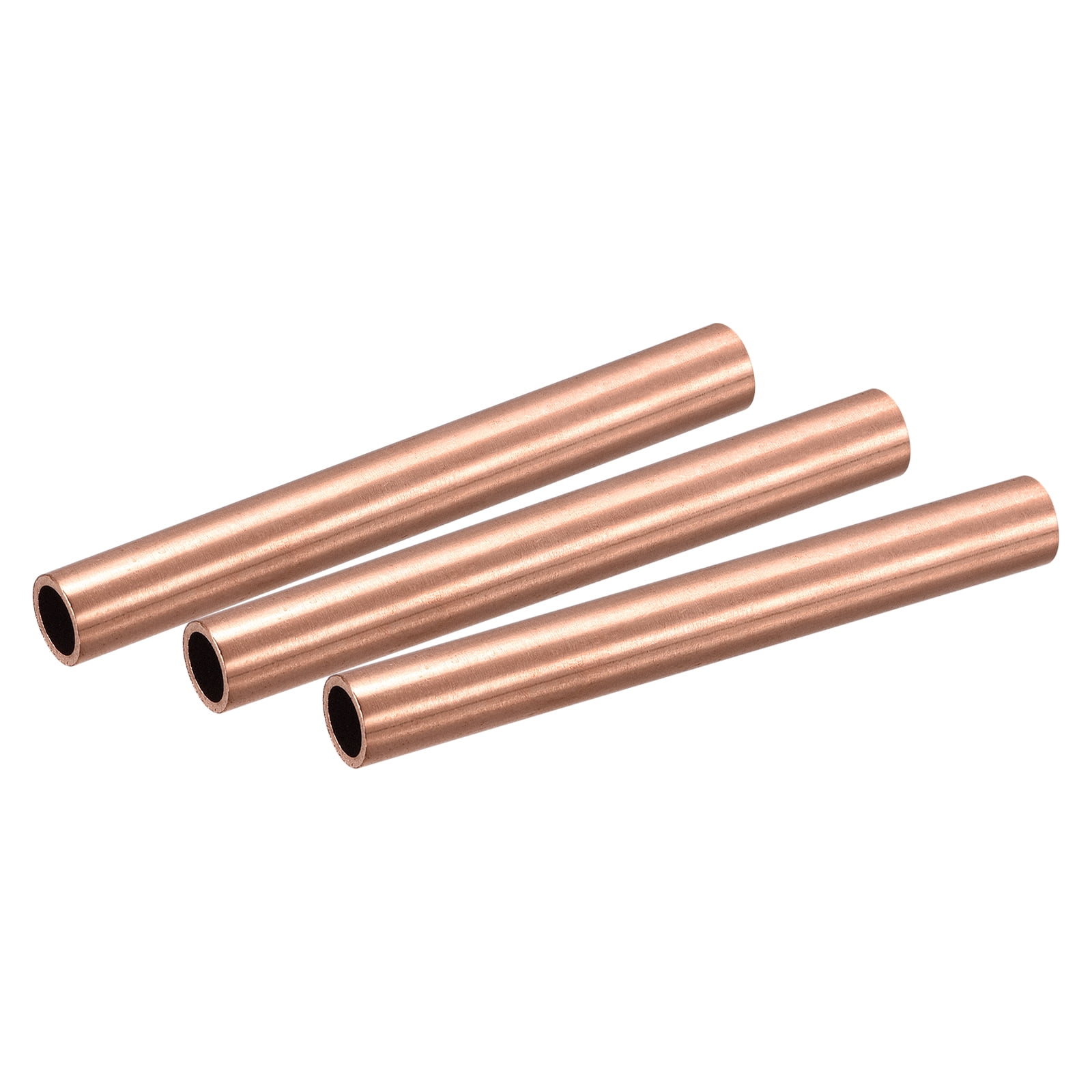 Uxcell 12mm OD 1.5mm Wall Thickness 100mm Length Copper Round Tube 3 ...