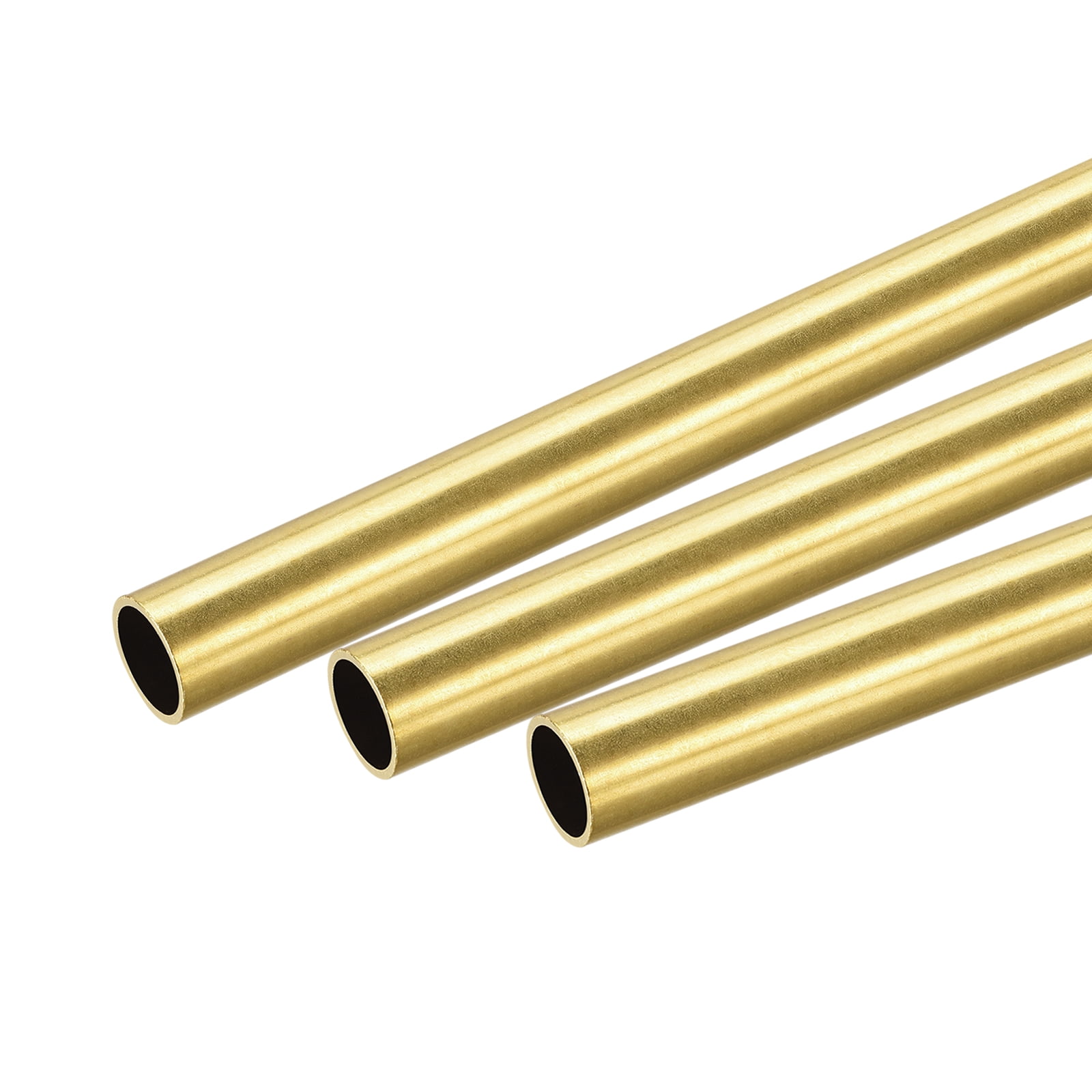 Uxcell 12mm OD 1mm Wall Thickness 200mm Length Brass Round Tube 3 Pack ...