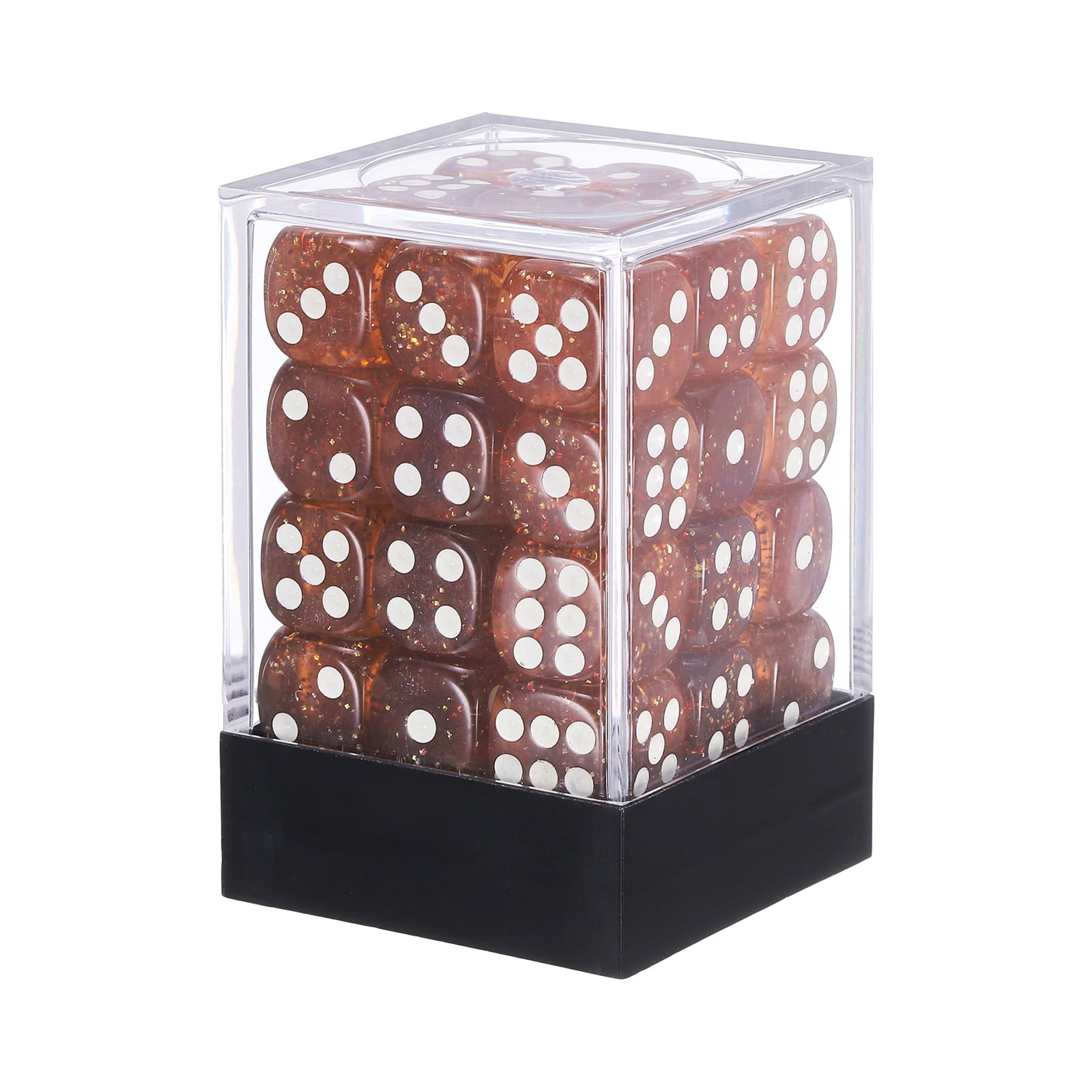 Uxcell 12mm Polyhedral Dice, Square Acrylic 6 Sided Dice with Plastic ...