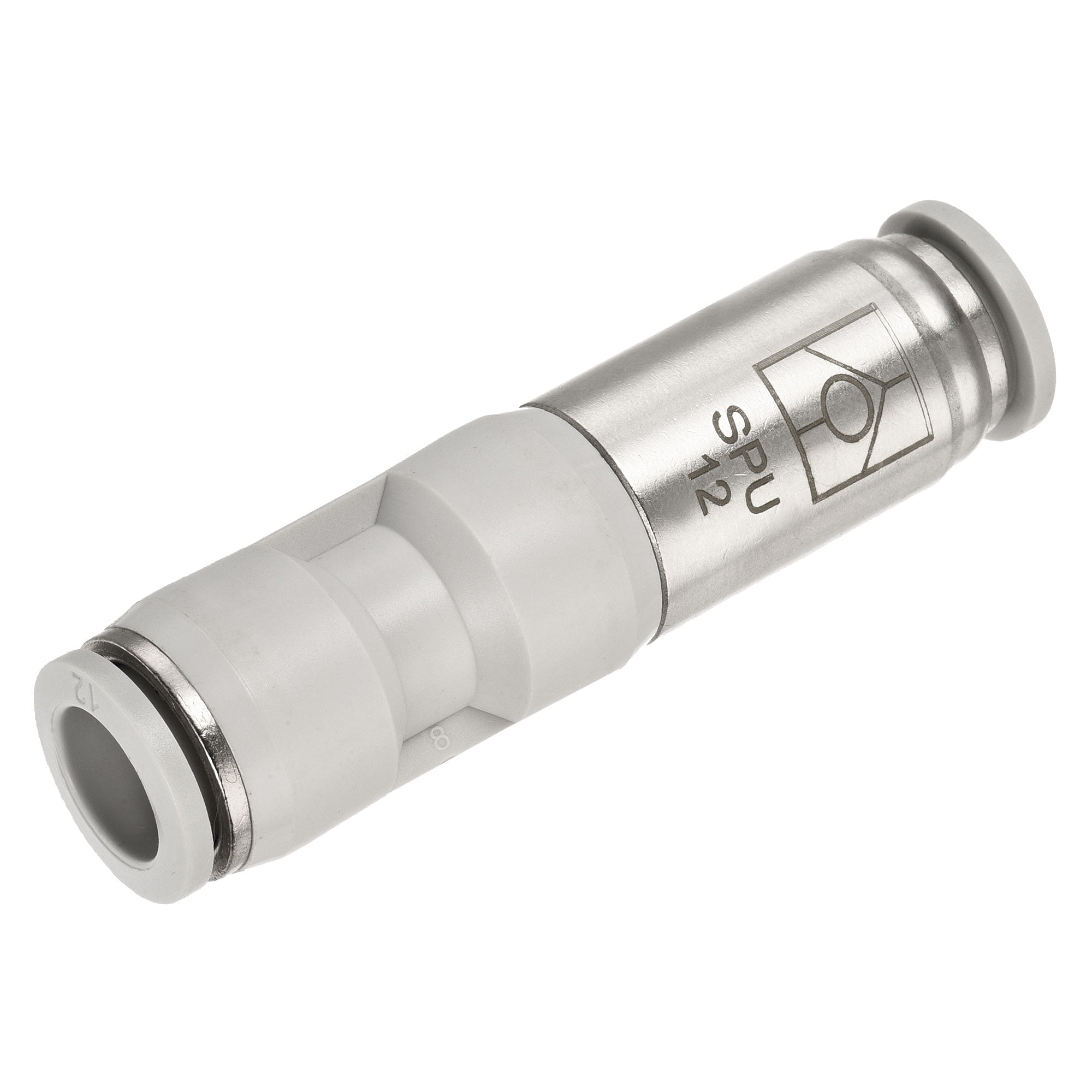 Uxcell 12mm Push Quick Connect Pneumatic Inline Air Tube Fitting Check ...