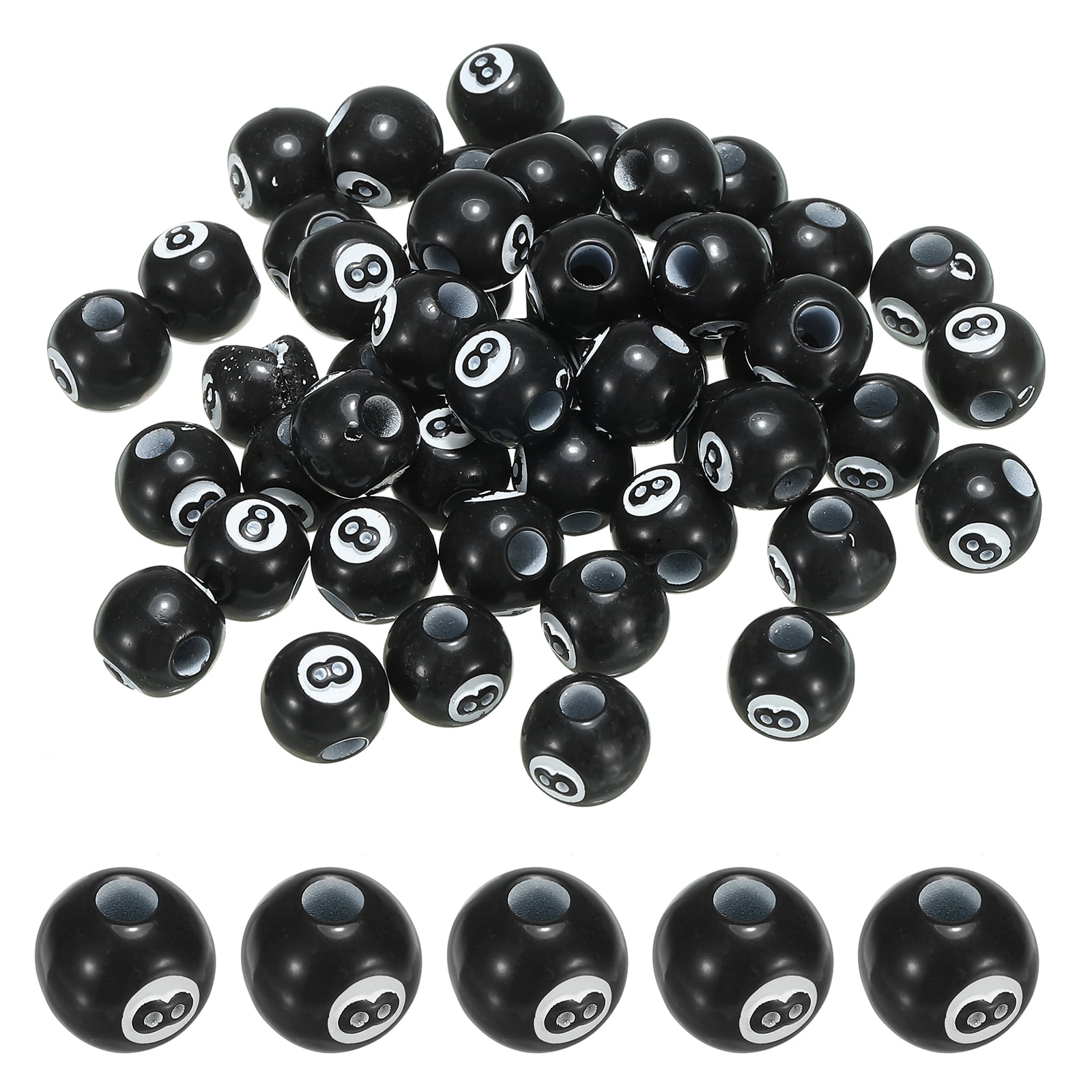 Uxcell 12mm Sports Ball Beads Acrylic Billiards Beads Bulk Round Sports ...