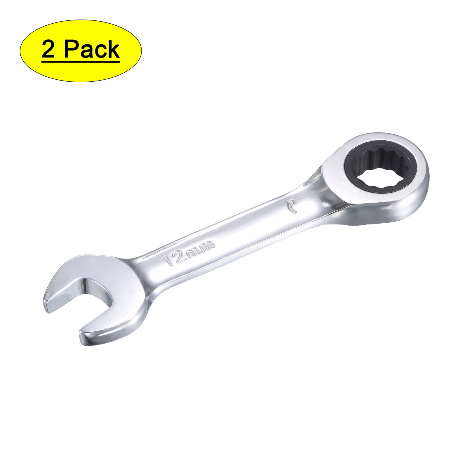 Uxcell 12mm Stubby Ratcheting Combination Wrench Metric 72 Teeth 12 ...