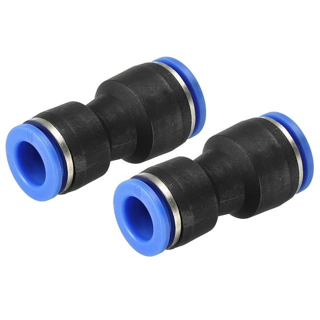 Uxcell 12mm to 10mm Tube OD Quick Connect Push to Connector Fitting, Black 2Pcs - Walmart.com