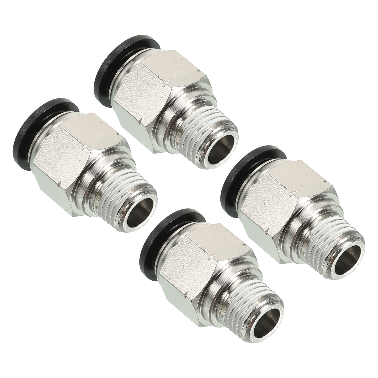 Uxcell 12mm x 1/4"NPT Male Thread Push to Connect Fittings Pneumatic Air line Quick Connect ...
