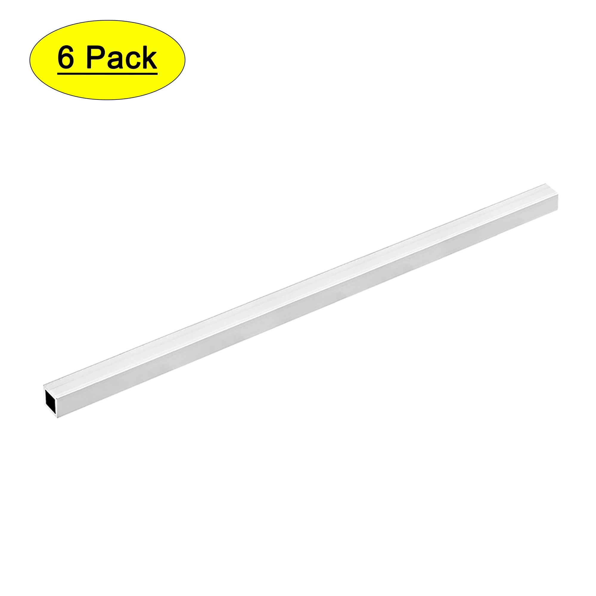 Uxcell 12mm x 12mm x 1mm x 300mm Length 6063 Aluminum Square Tube 6 ...