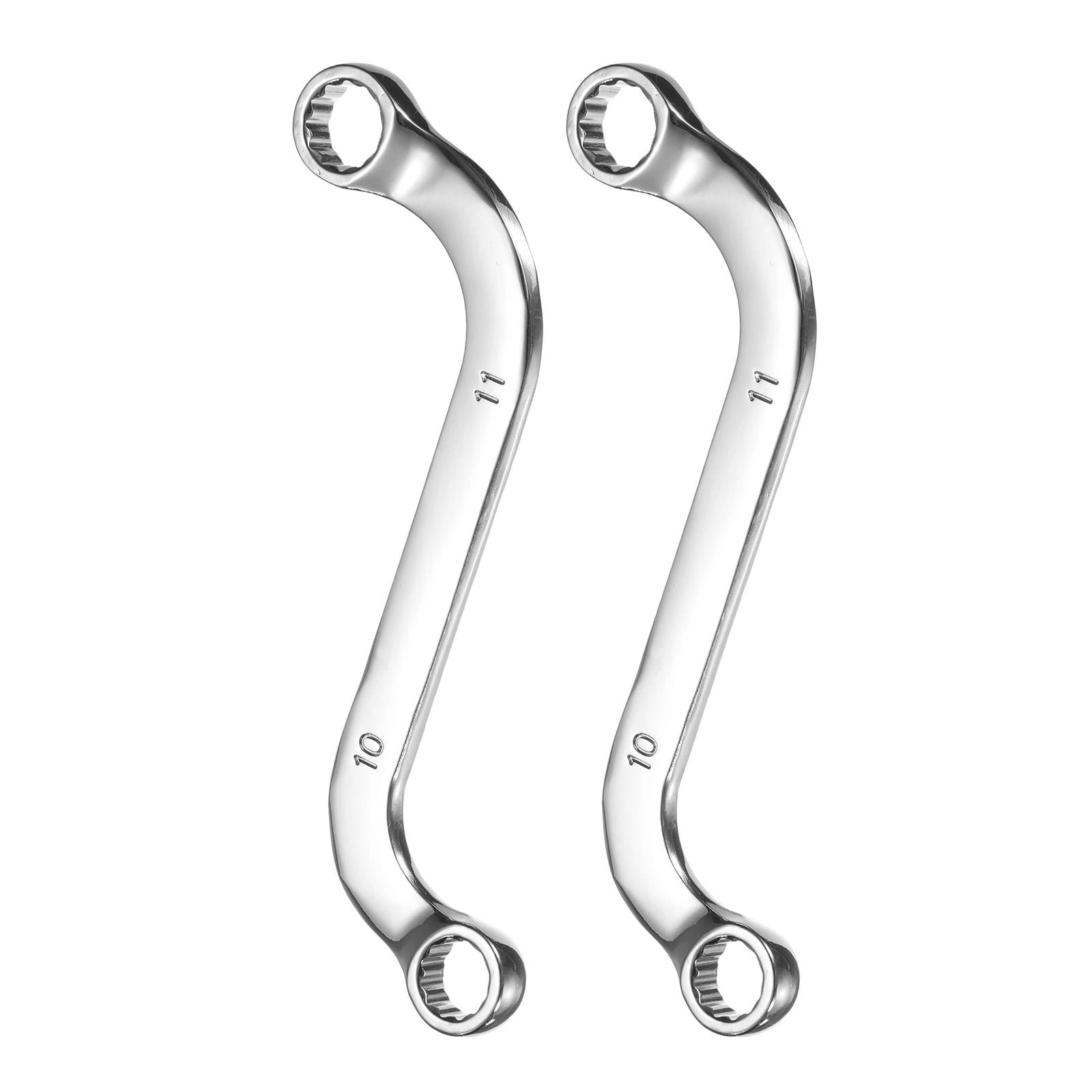 Uxcell 2pcs 10mm x 11mm Metric 12-Point S-Style Box Wrench Double End S ...