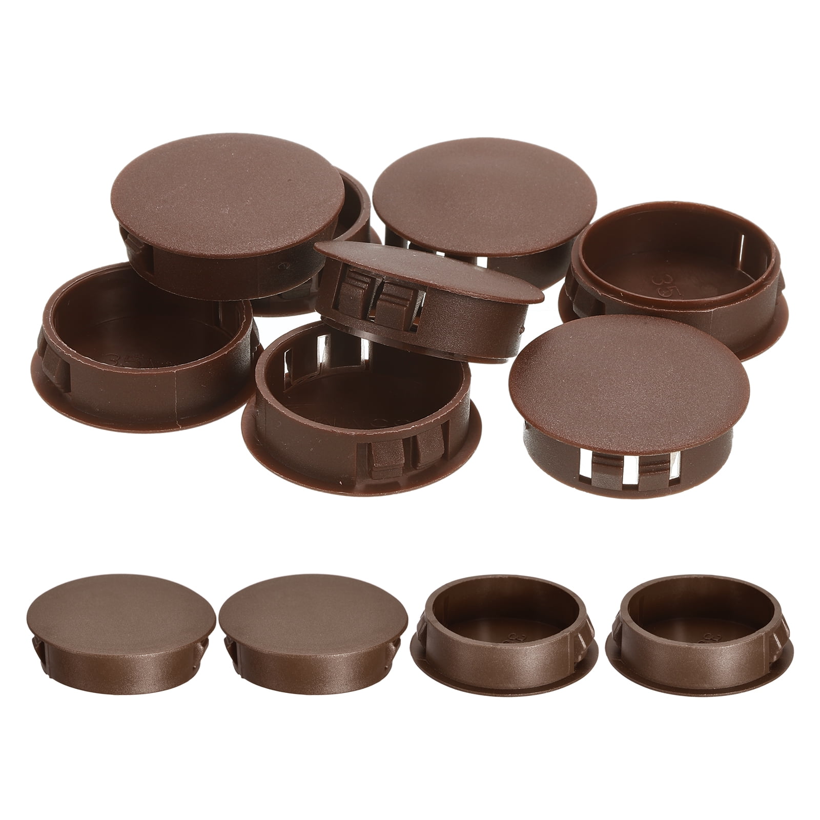 Uxcell 12pack 35mm(1-3/8") Nylon Hole Plugs, Flush Type Panel Round ...