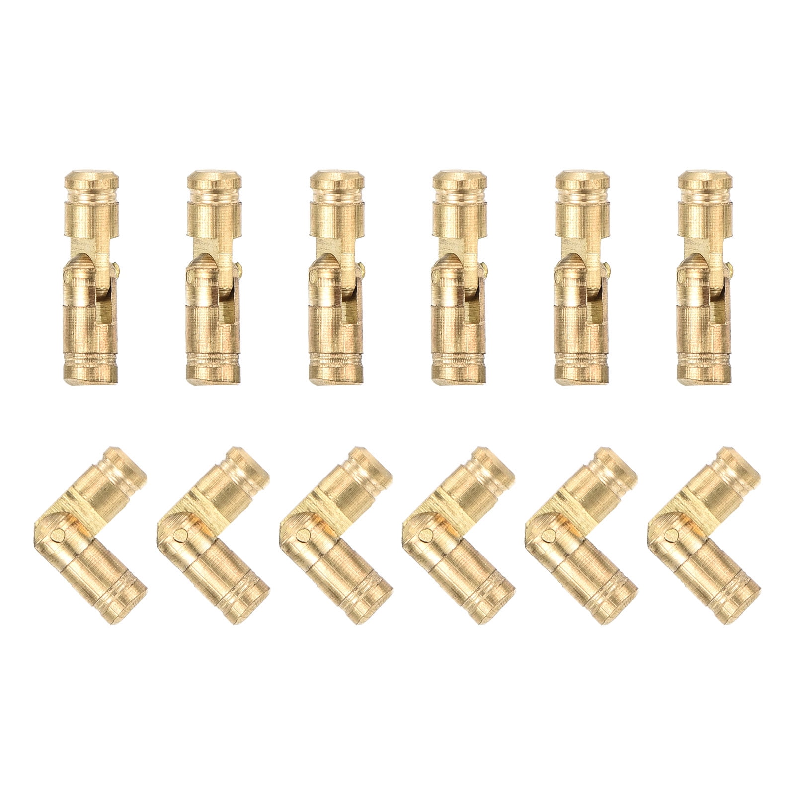 Uxcell 12pack Invisible Brass Barrel Hinge 15x4mm Concealed Hinges Folding Support Cylindrical