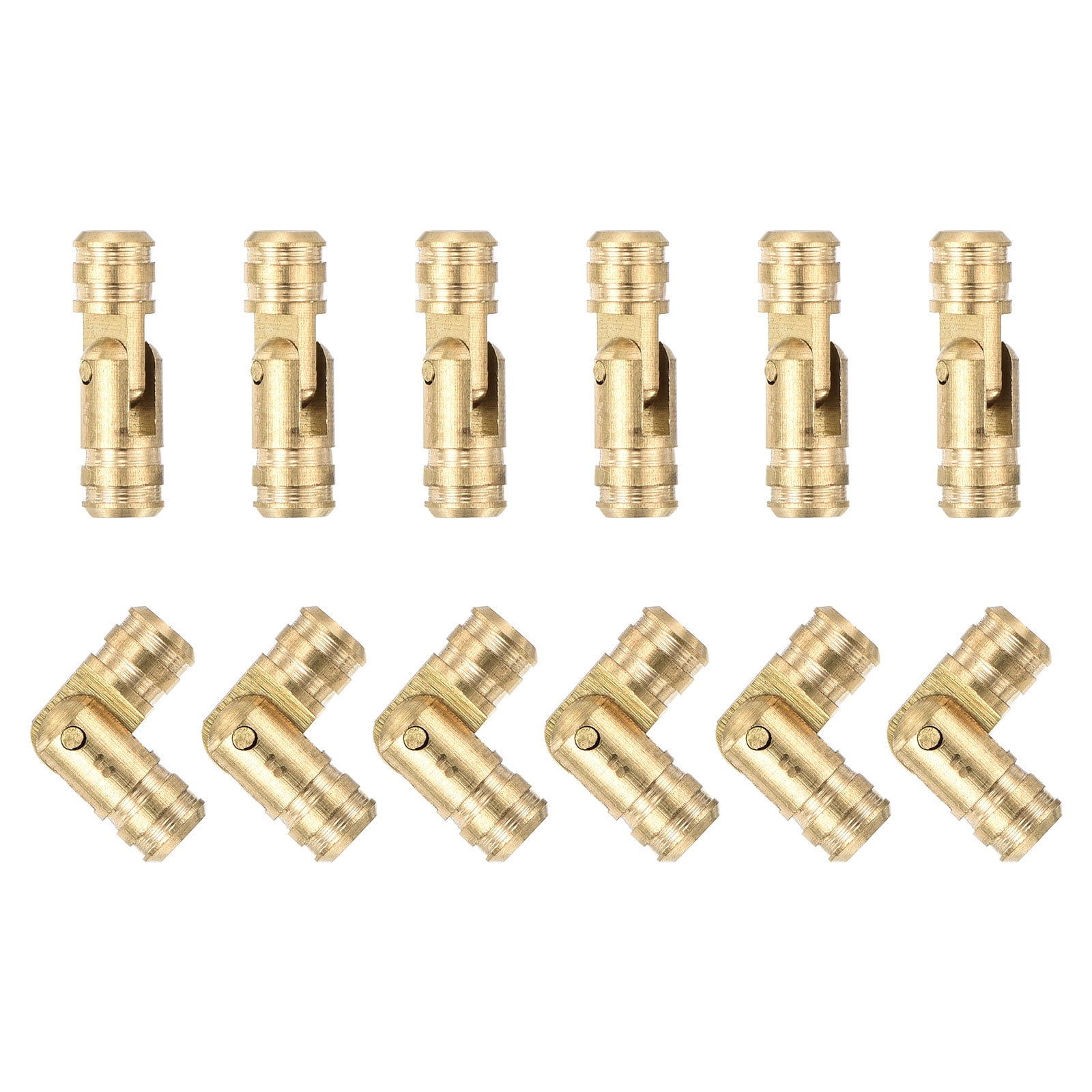 Uxcell 12pack Invisible Brass Barrel Hinge, 17x5mm Concealed Hinges ...