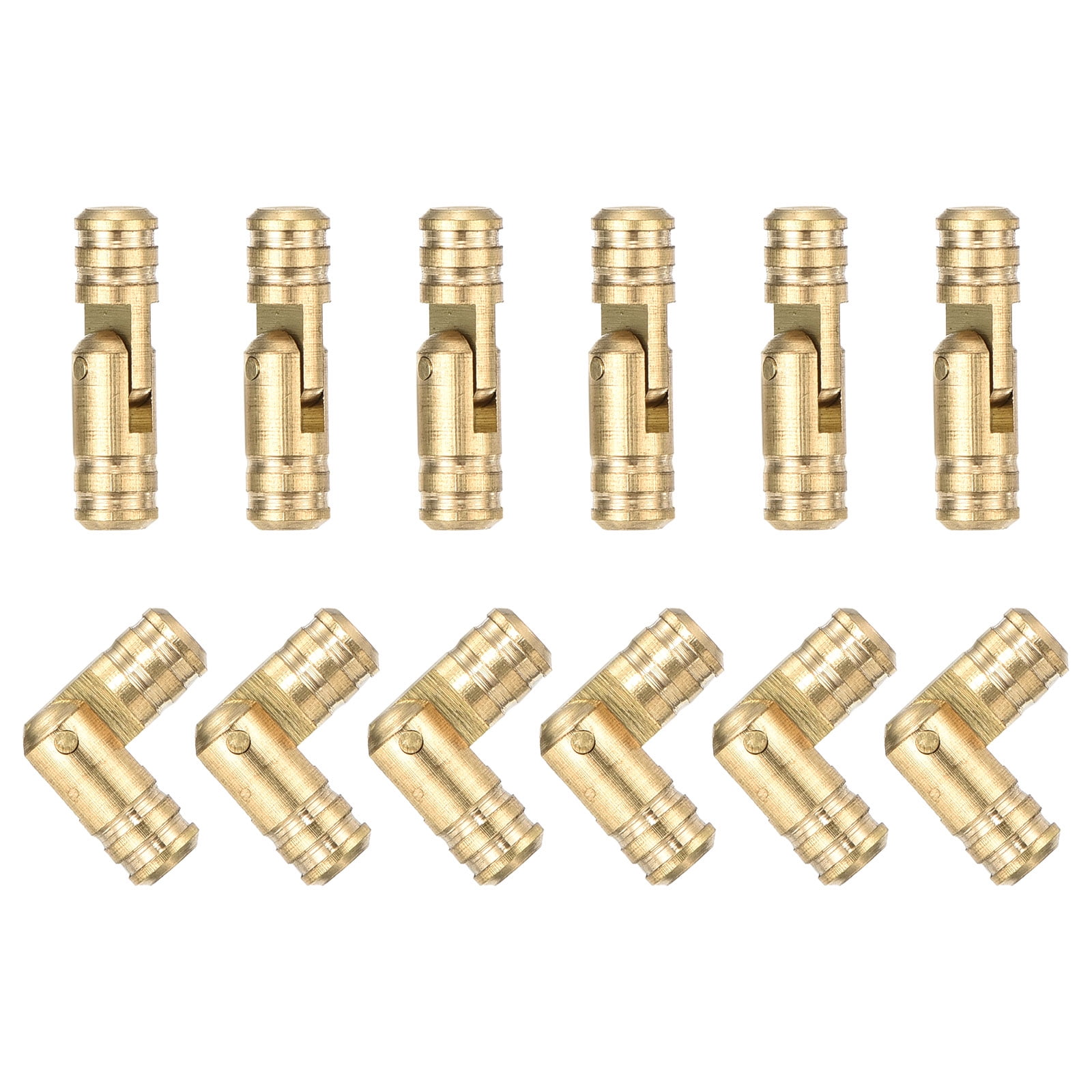 Uxcell 12pack Invisible Brass Barrel Hinge, 19x5mm Concealed Hinges ...