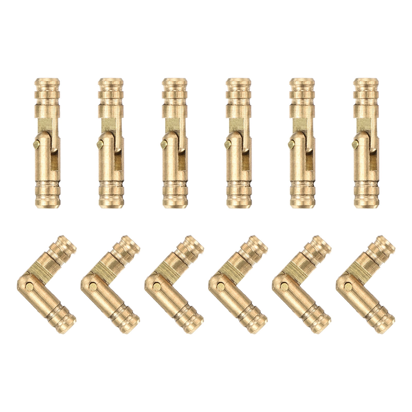 Uxcell 12pack Invisible Brass Barrel Hinge, 20x4mm Concealed Hinges ...