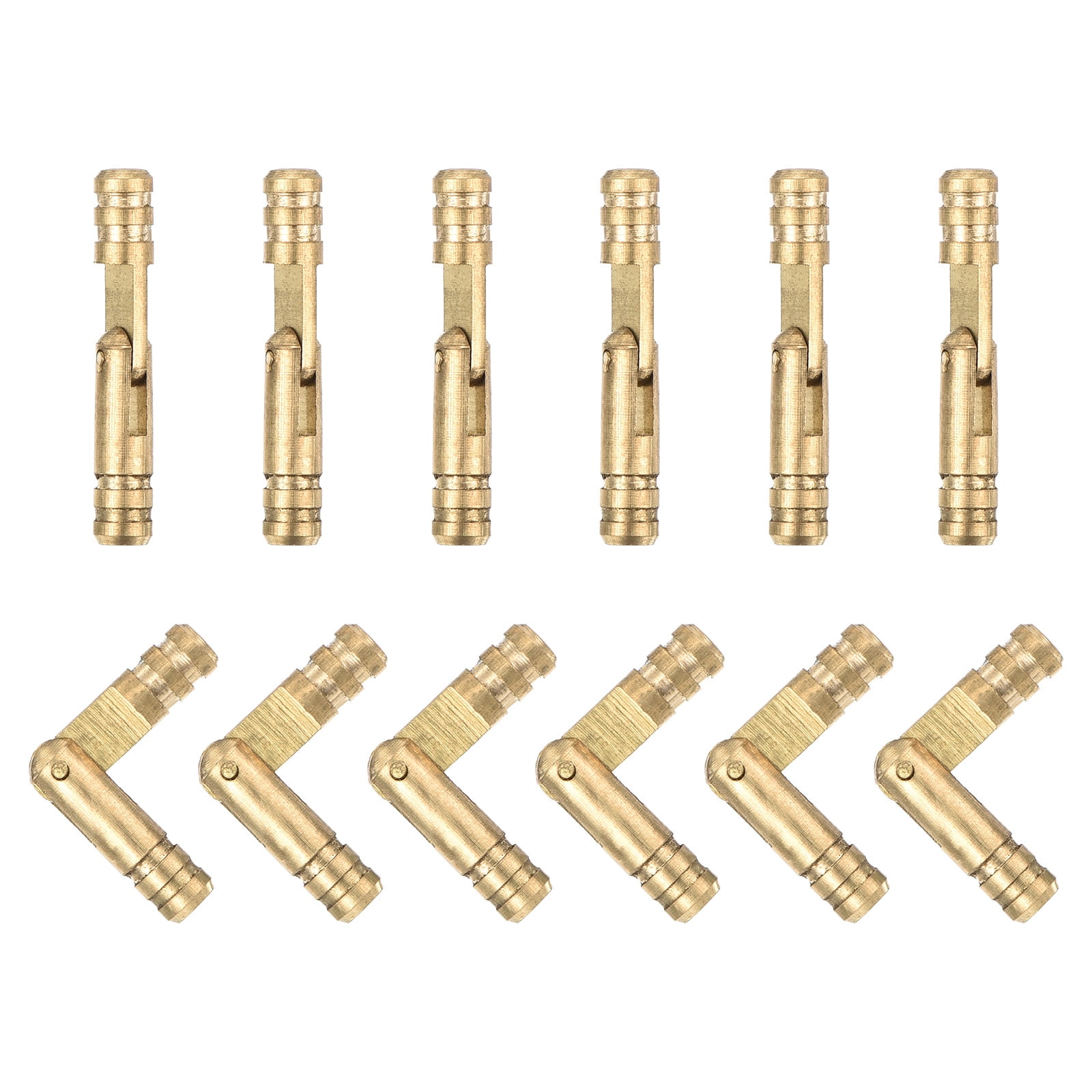 Uxcell 12pack Invisible Brass Barrel Hinge, 25x4mm Concealed Hinges ...