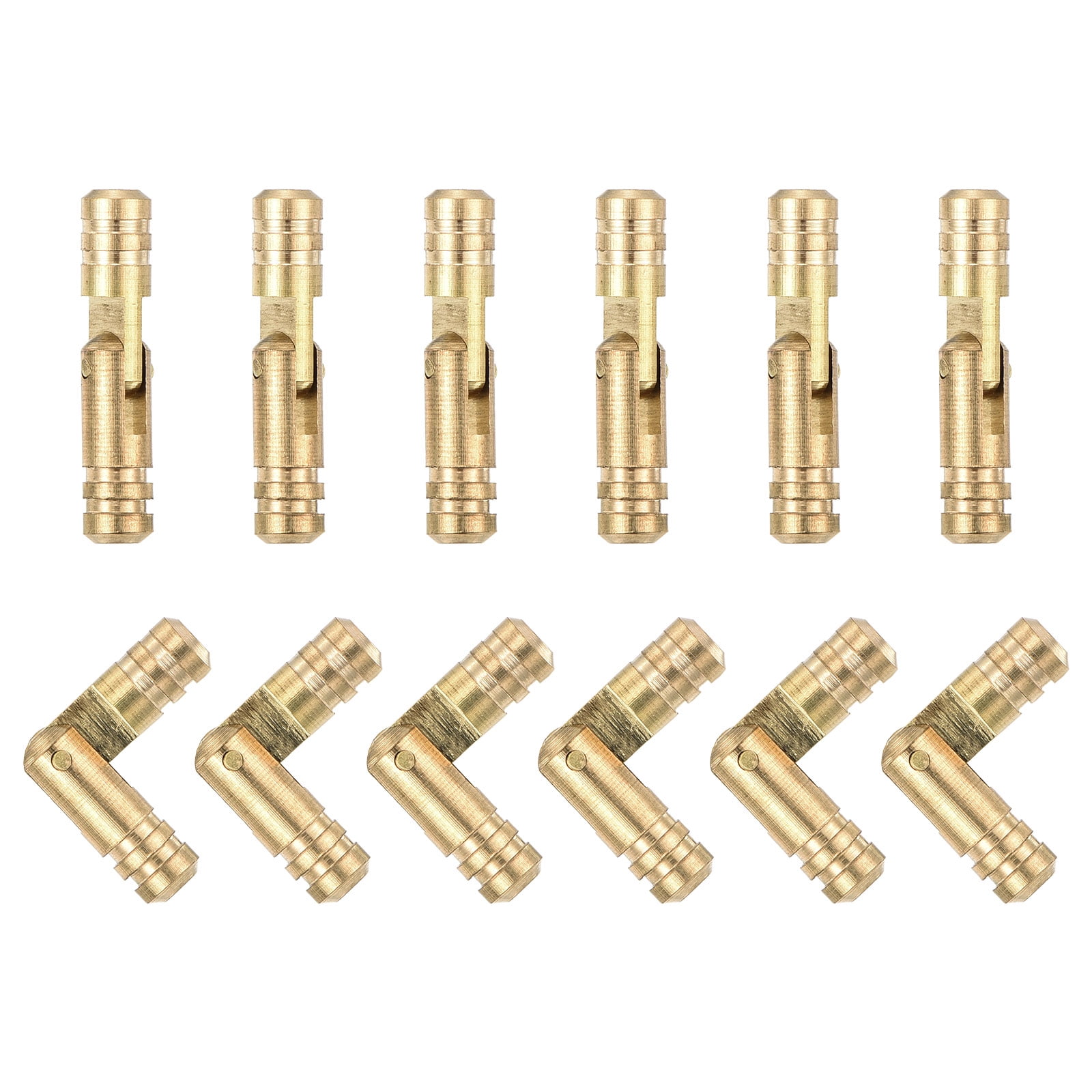 Uxcell 12pack Invisible Brass Barrel Hinge, 25x5mm Concealed Hinges ...