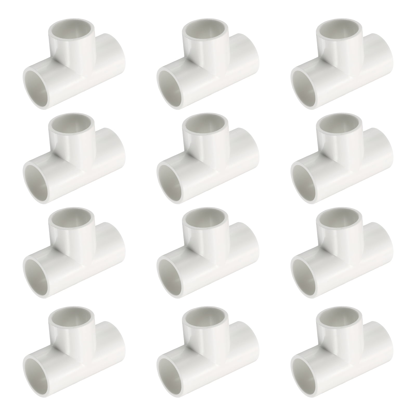 Uxcell 12Pcs 1/2" Tee 3 Way Pipe Fittings Connector, Furniture Build ...