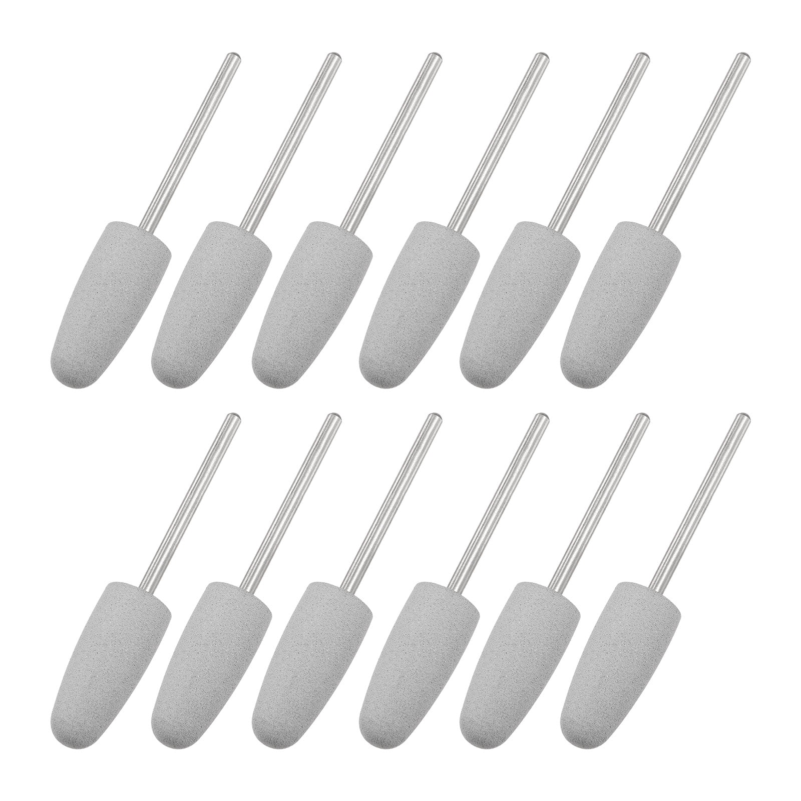 Uxcell 12pcs 150 Grits Abrasive Mounted Stone 2.35mm Shank 10mm Dia ...