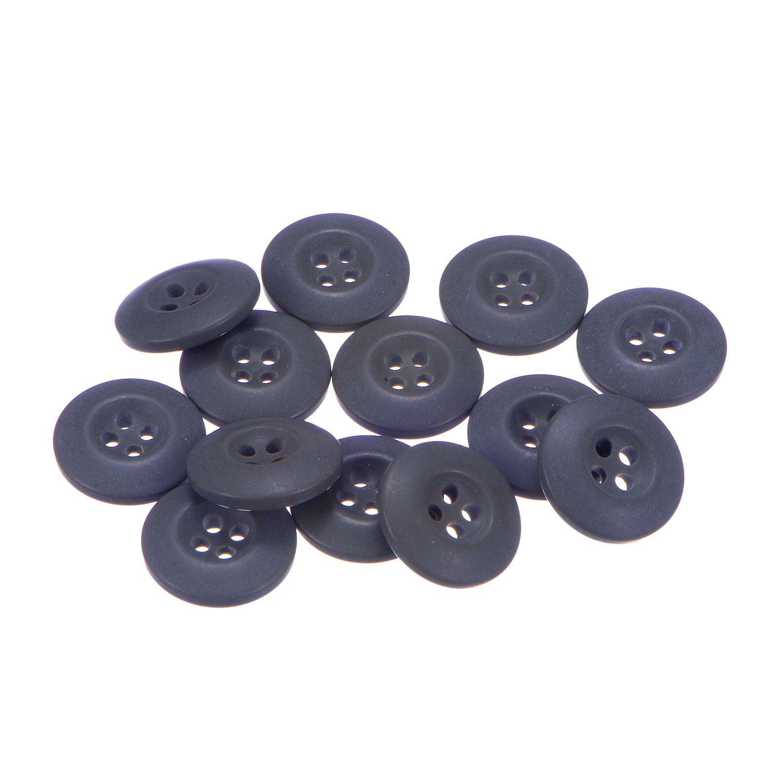 Uxcell 12pcs 24L Sewing Buttons 11/16"(18mm) Resin Round Flat 4-Hole ...