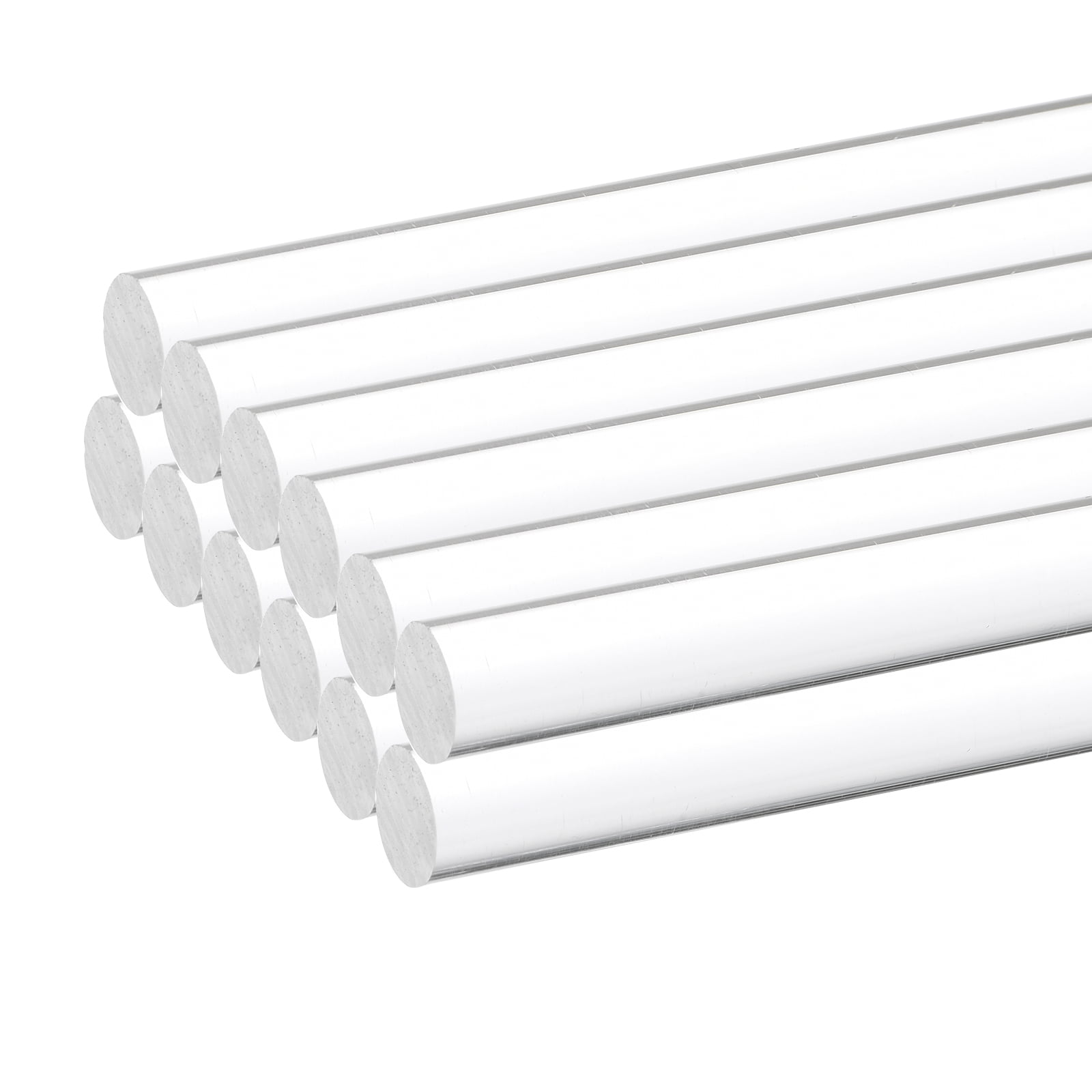 Uxcell 12pcs Acrylic Round Rods 23/64" x 12" Clear Acrylic Dowel Rods ...