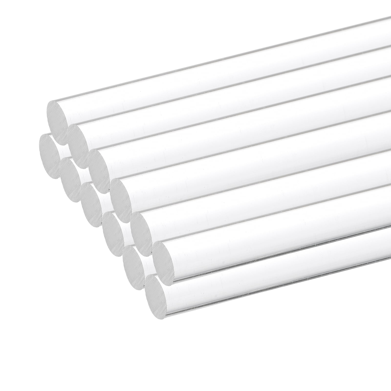 Uxcell 12pcs Acrylic Round Rods 9/32" x 12" Clear Acrylic Dowel Rods ...
