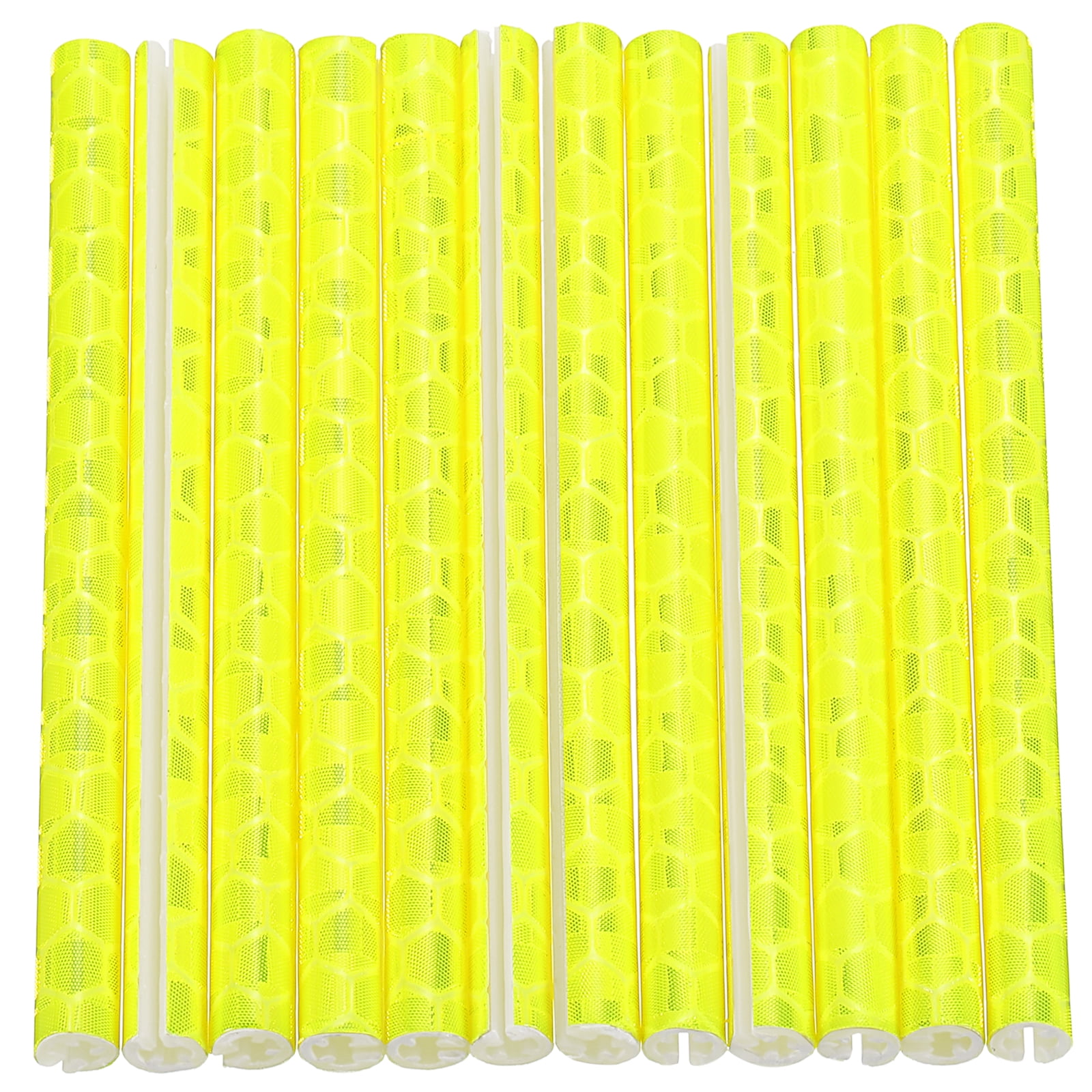 Uxcell 12pcs Bike Reflective Spoke Skin Plastic Bicycle Spoke ...