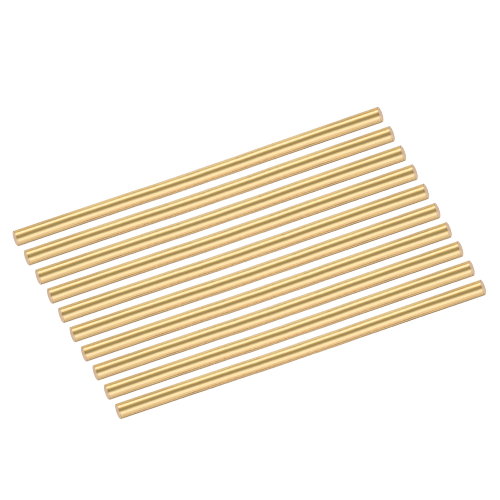 Uxcell 12pcs Brass Rods (4mm)3/16 Inch x (100mm)4 Inch Brass Solid ...