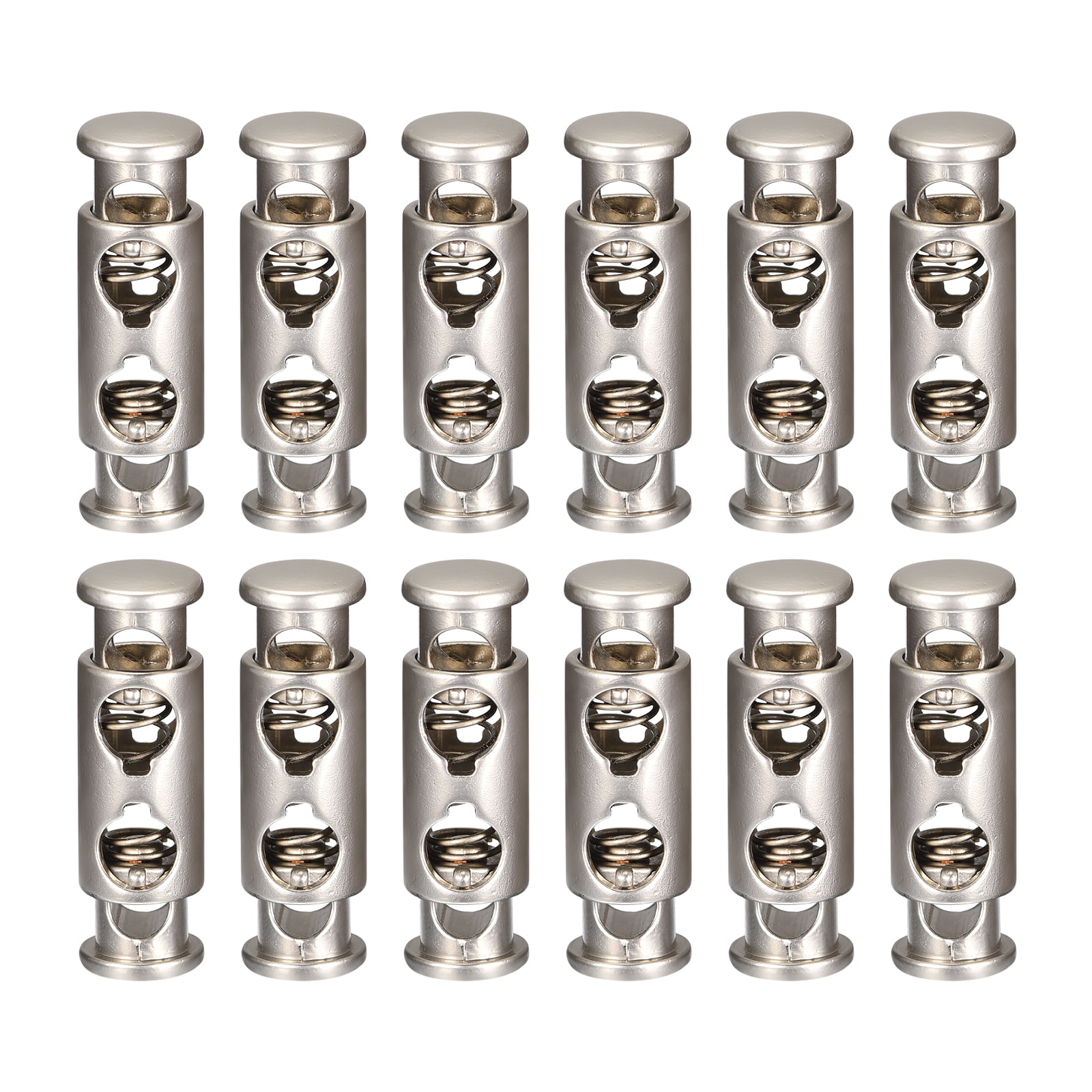 Uxcell 12pcs Metal Cord Locks End Spring Toggle Stopper Suitable for ...