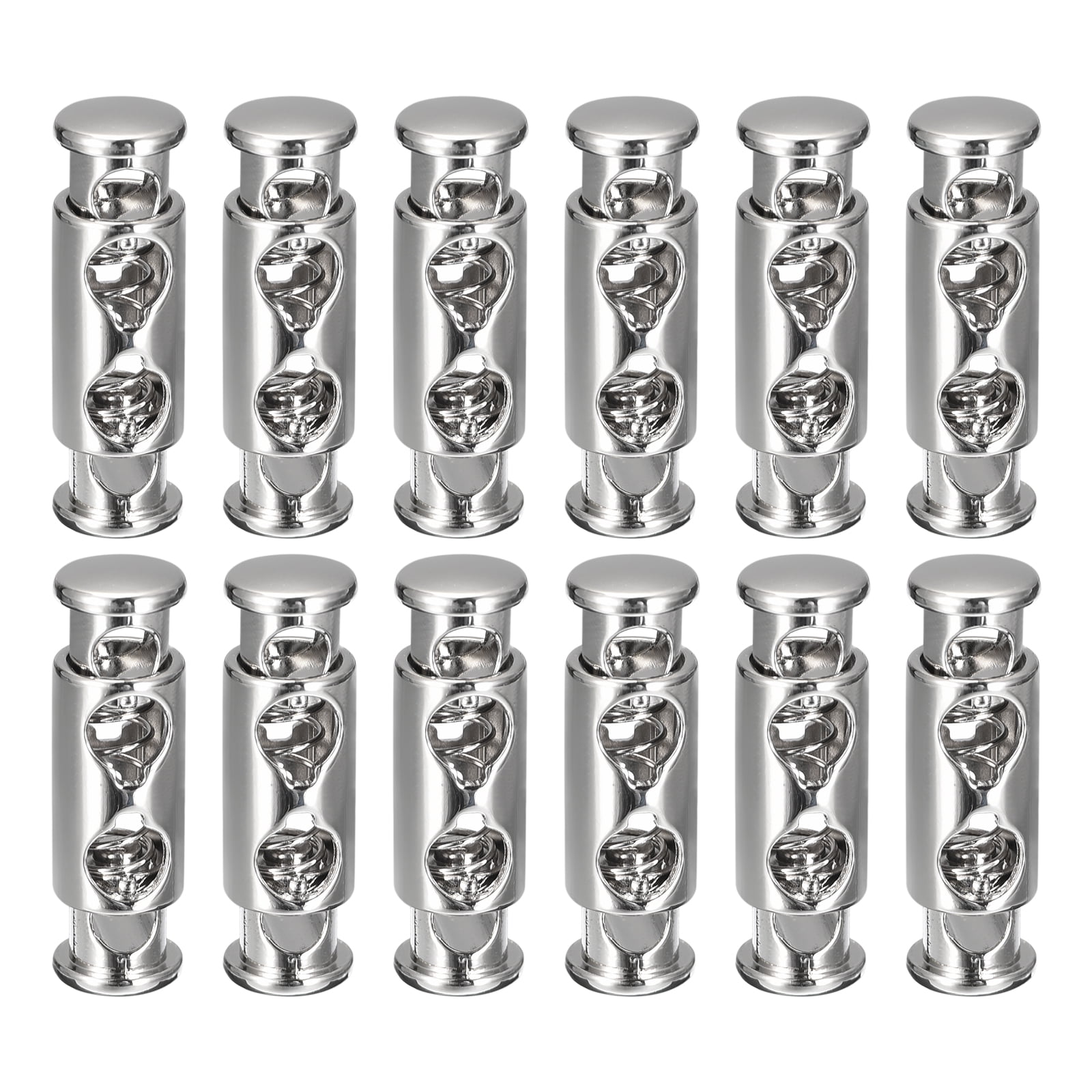 Uxcell 12pcs Metal Cord Locks End Spring Toggle Stopper Suitable for ...