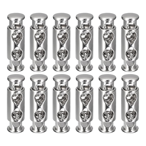 Uxcell 12pcs Metal Cord Locks End Spring Toggle Stopper Suitable for ...