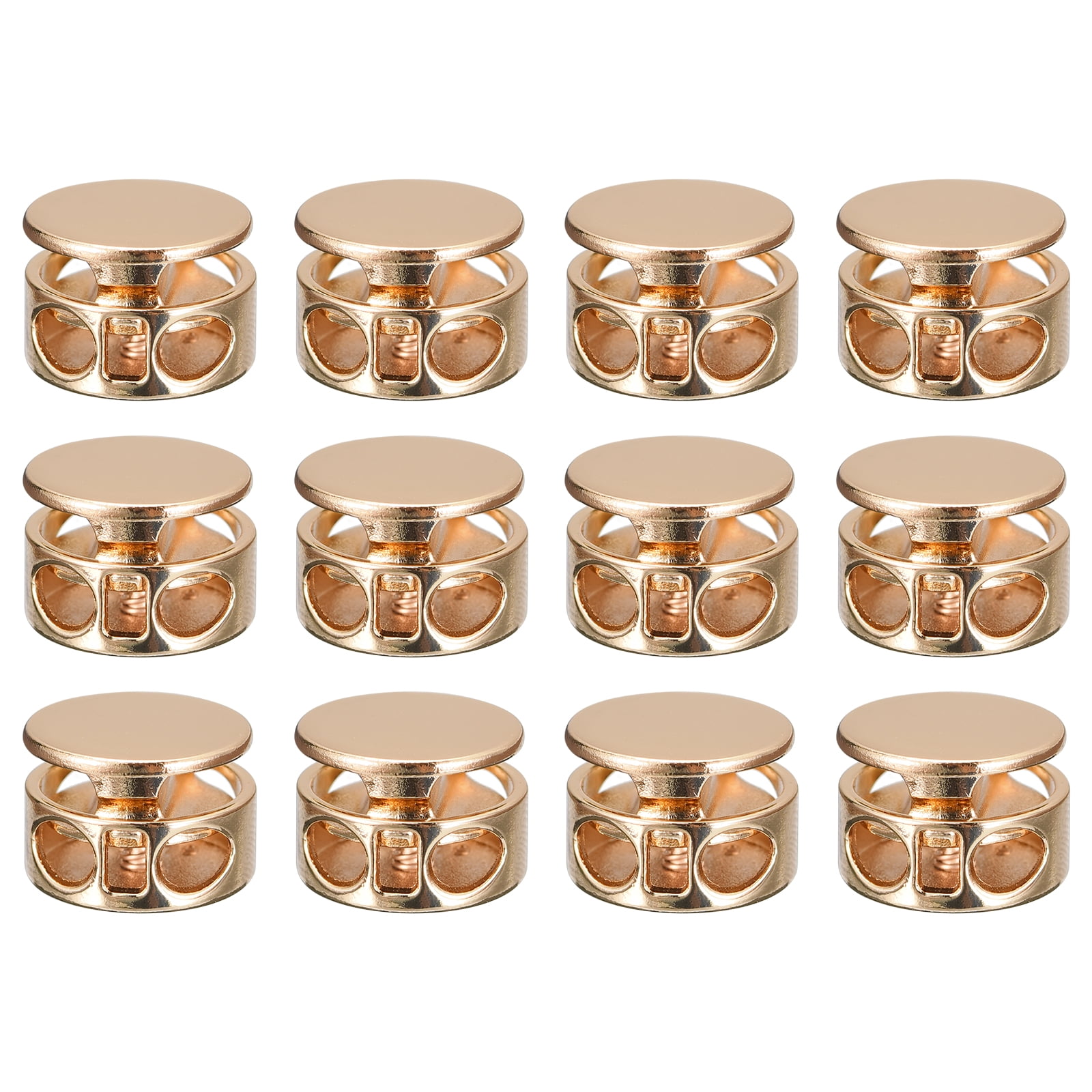 Uxcell 12pcs Metal Spring Cord Locks Toggle Stopper Cord Stops Fastener ...