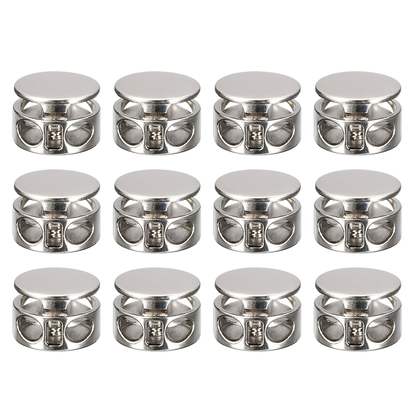 Uxcell 12pcs Metal Spring Cord Locks Toggle Stopper Cord Stops Fastener ...