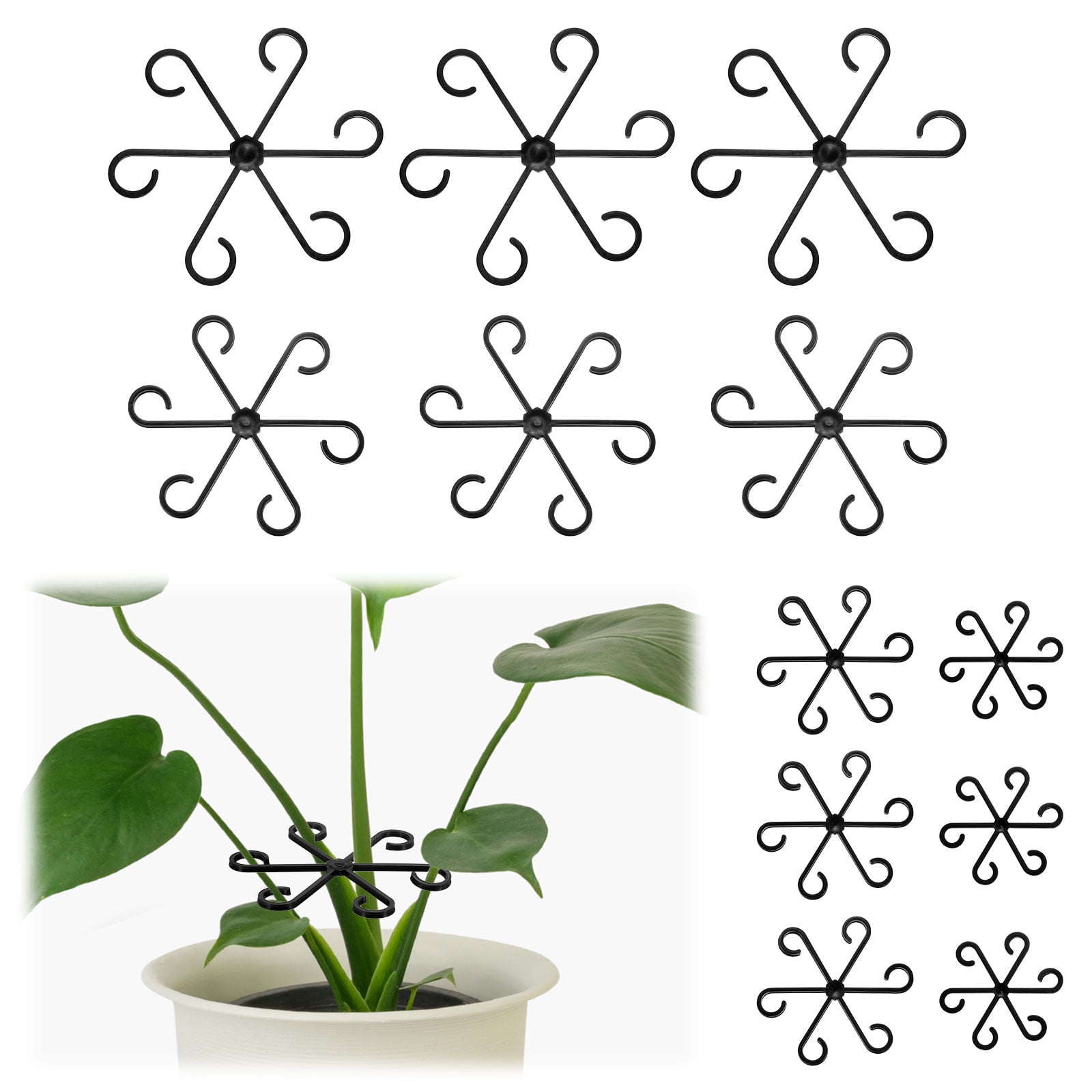 Uxcell 12pcs Plant Stem Support 4 Sizes Climbing Houseplant Stem Holder ...