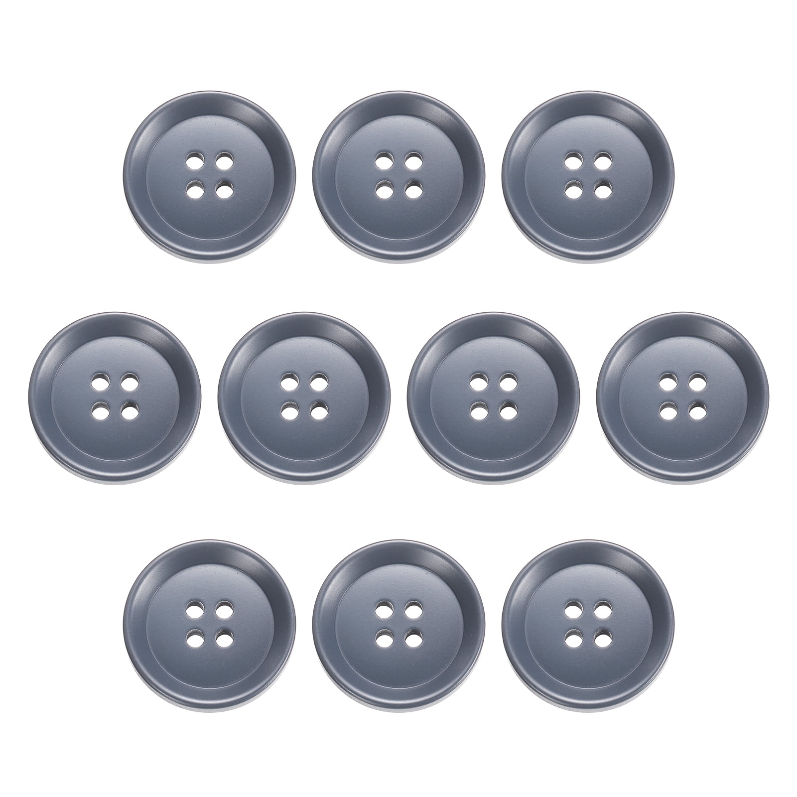 Uxcell 12pcs Sewing Button 23m 4 Holes Resin Round Craft Buttons, Grey ...