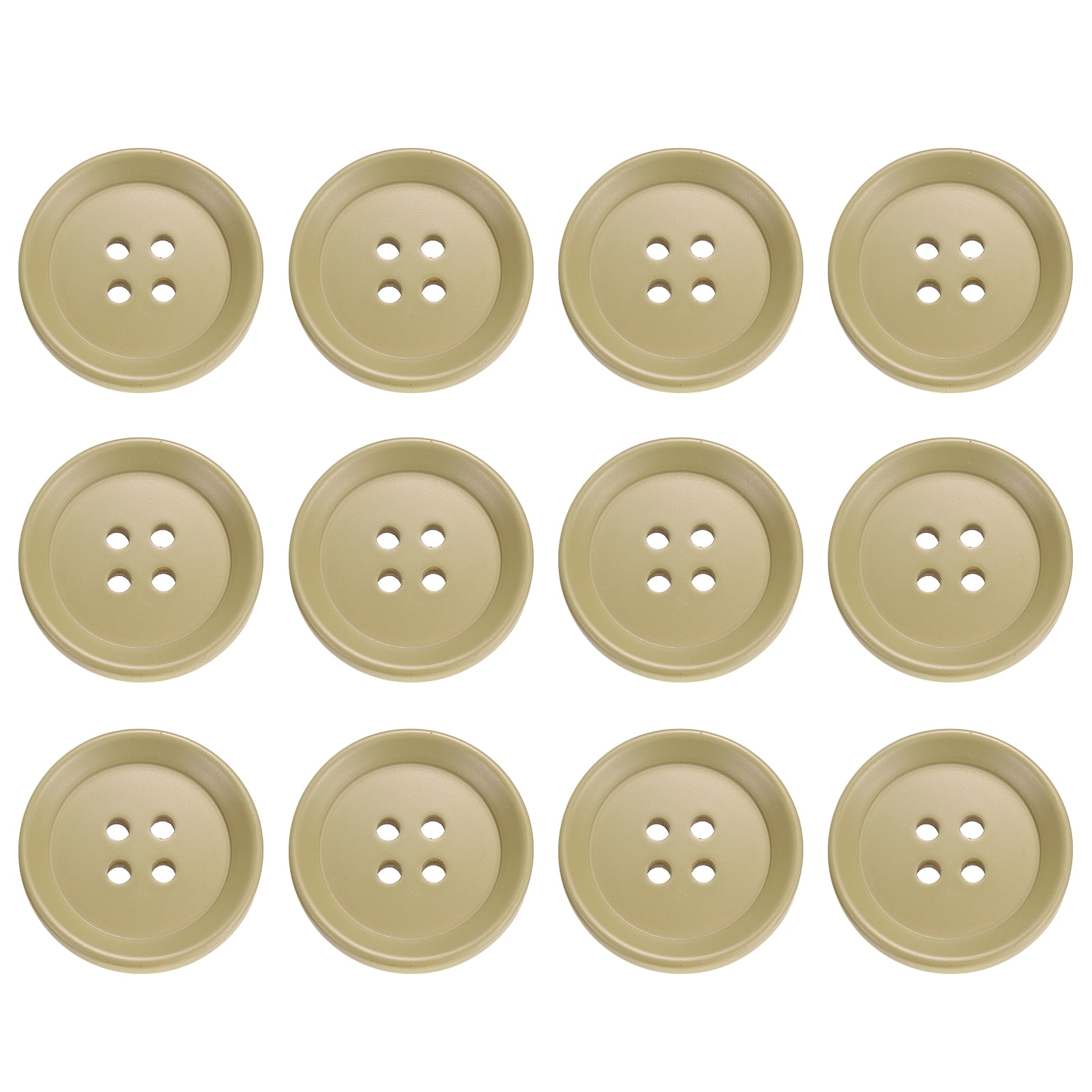 Uxcell 12pcs Sewing Button 25m 4 Holes Resin Round Craft Buttons, Dark ...