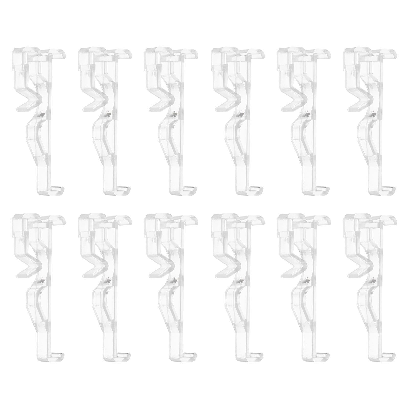 Uxcell 12pcs Valance Clips, 2.5in Clear Plastic Valance Hidden Retainer ...