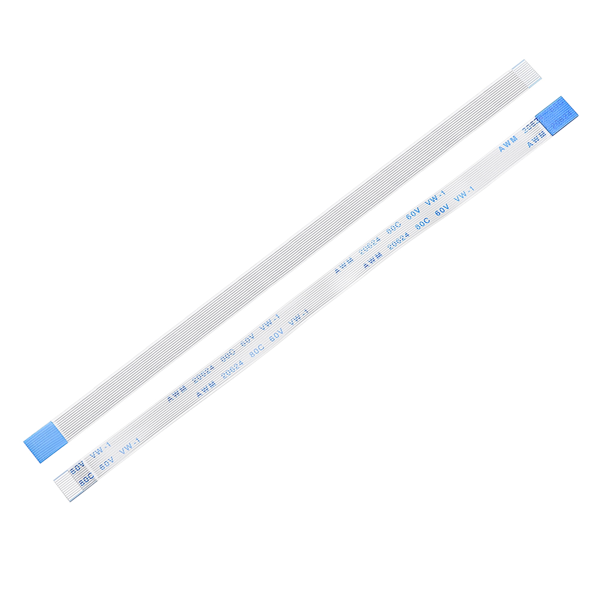 Uxcell 12pins Flexible Flat Cable FPC FFC B Type Ribbon Cable PE White ...