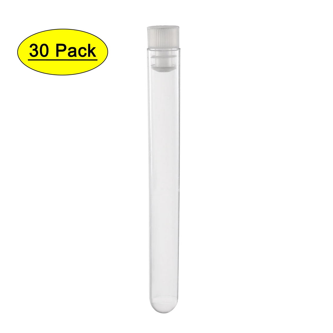 Uxcell 12x100mm Polystyrene Round Bottom Centrifuge Test Tubes White 30 ...