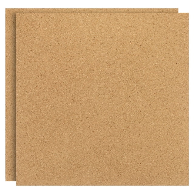 Uxcell 12x12" 5/16" Thick Cork Board Tiles, 2 Pack Self Adhesive Square ...