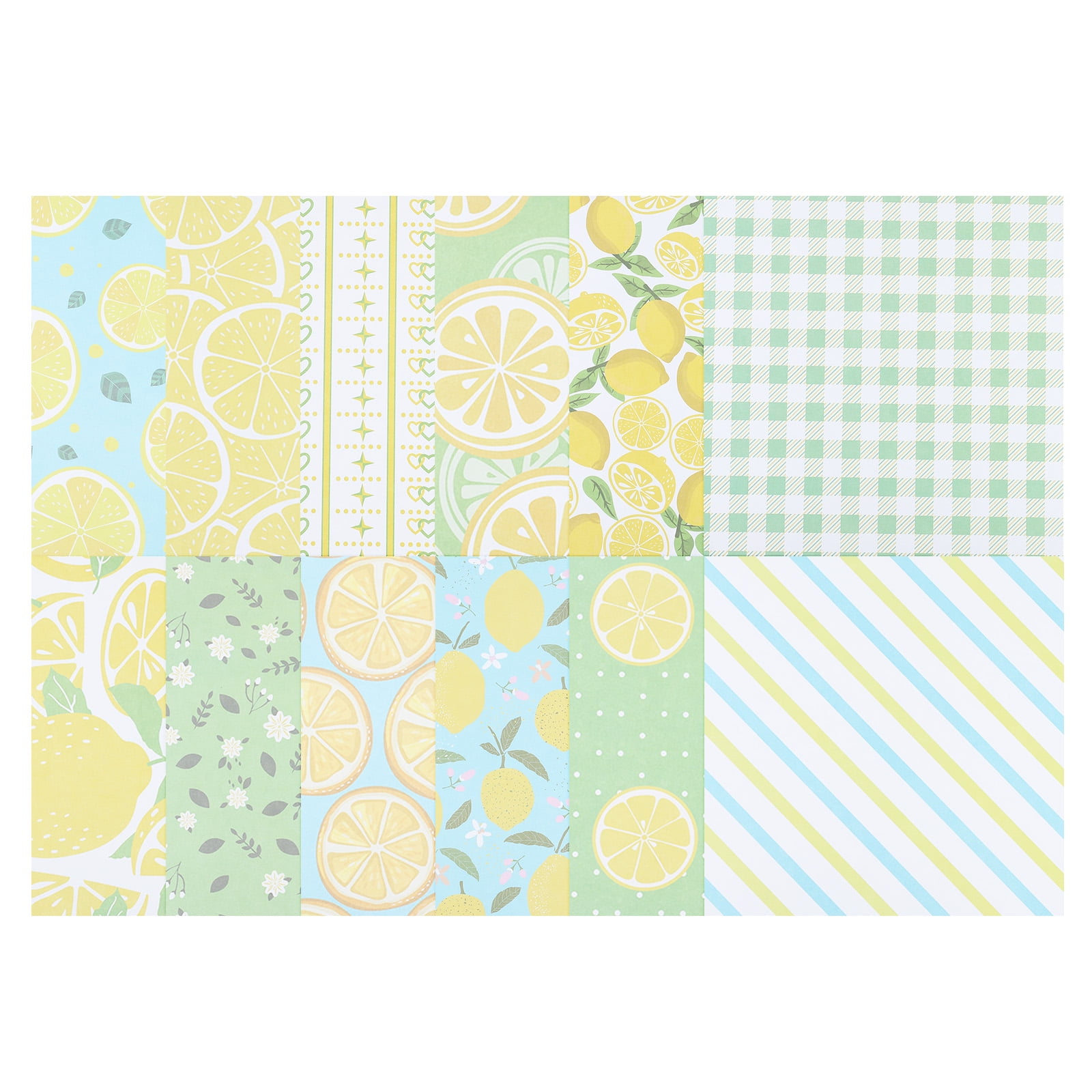 Uxcell 12x12Inch Scrapbook Paper, 24 Sheet Double-Sided Lemon Style ...