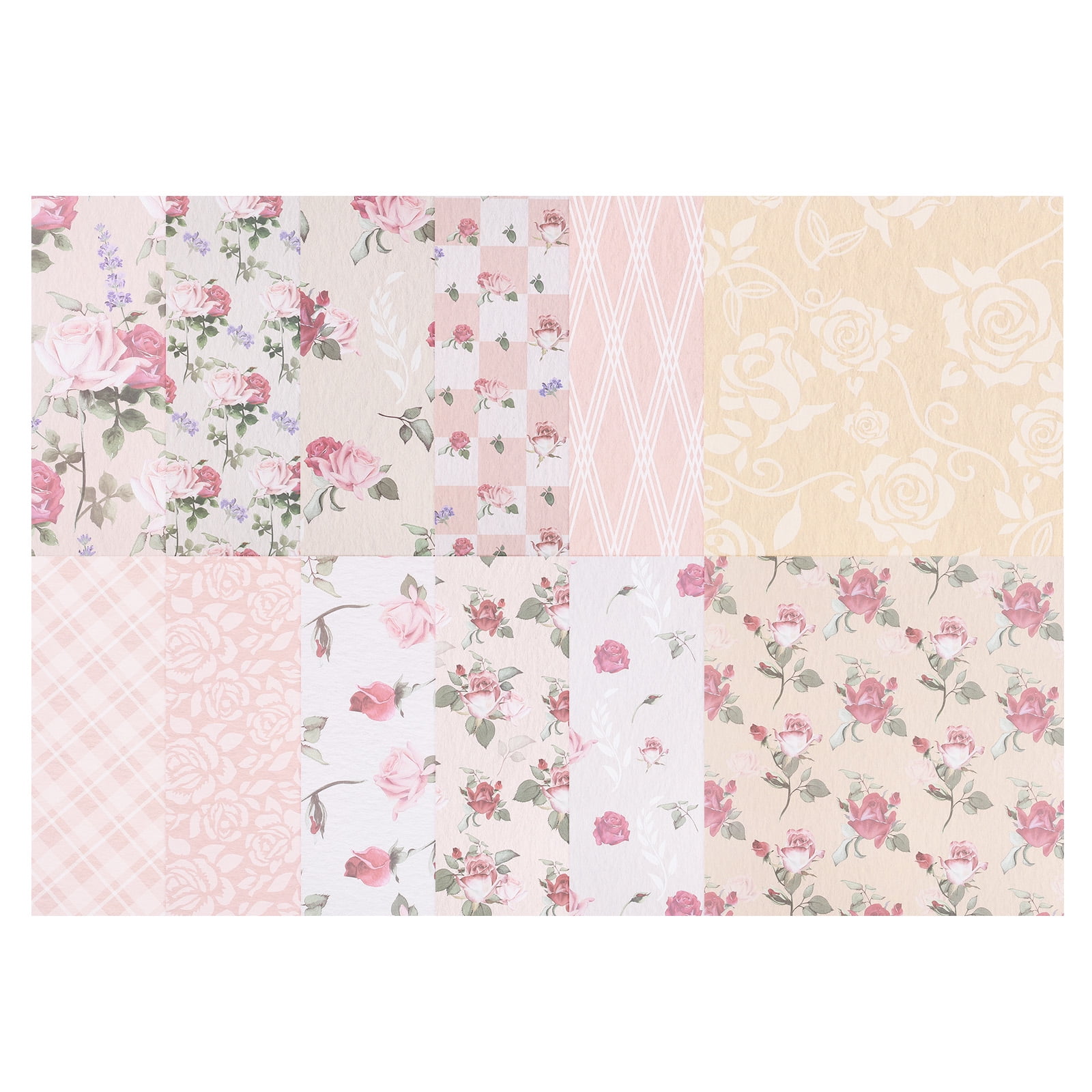 Uxcell 12x12Inch Scrapbook Paper, 24 Sheet Double-Sided Vintage Craft ...