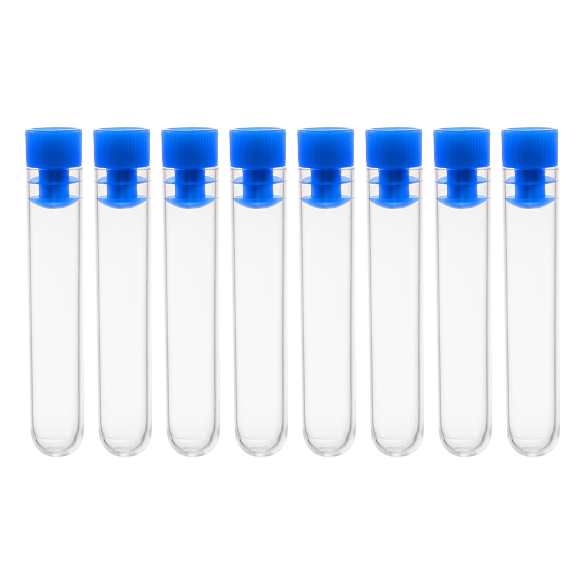 Uxcell 12x60mm Polystyrene Round Bottom Centrifuge Test Tubes Blue 50 ...